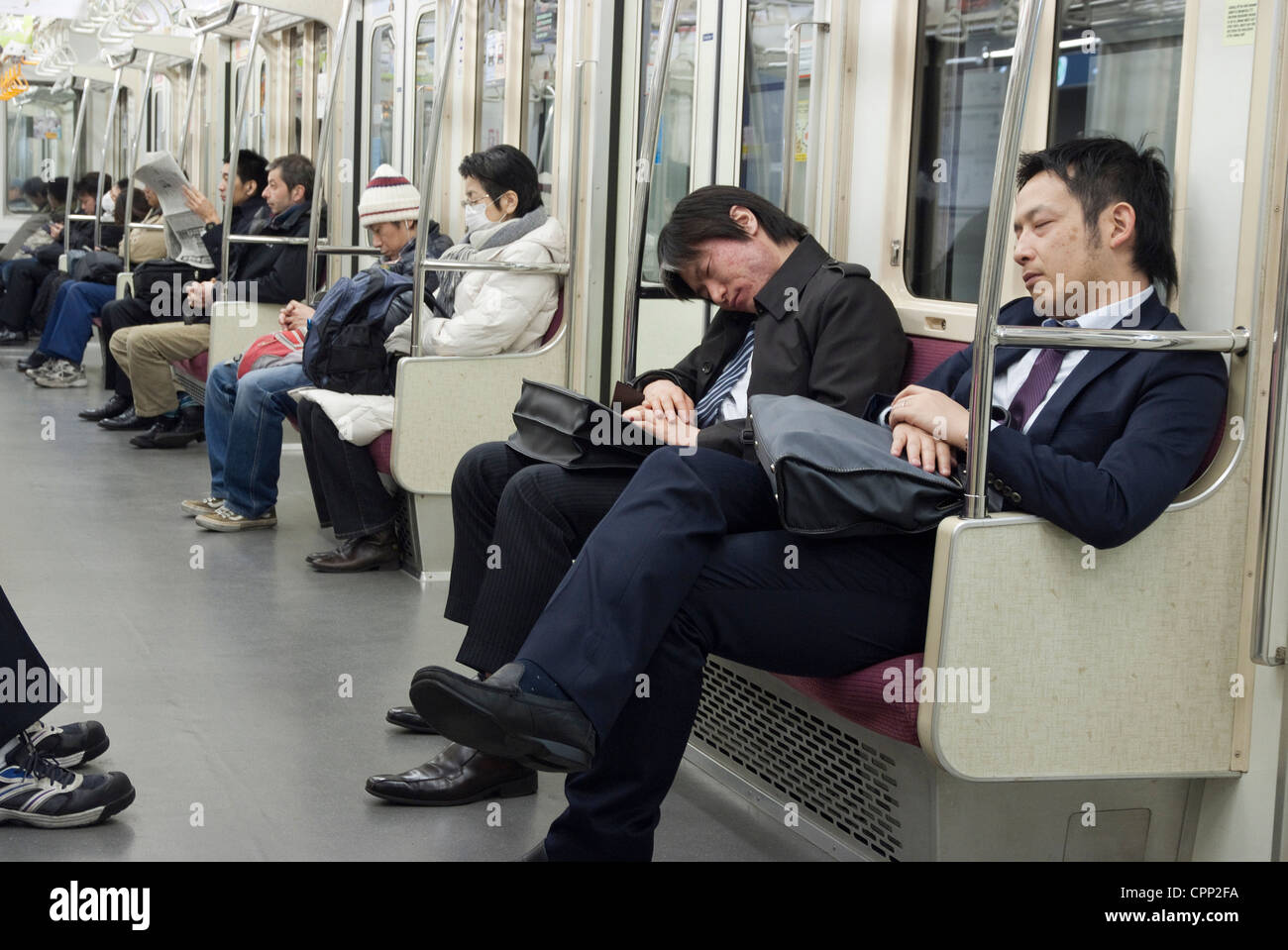 Tired Man Sitting Subway High Resolution Stock Photography and Images ...