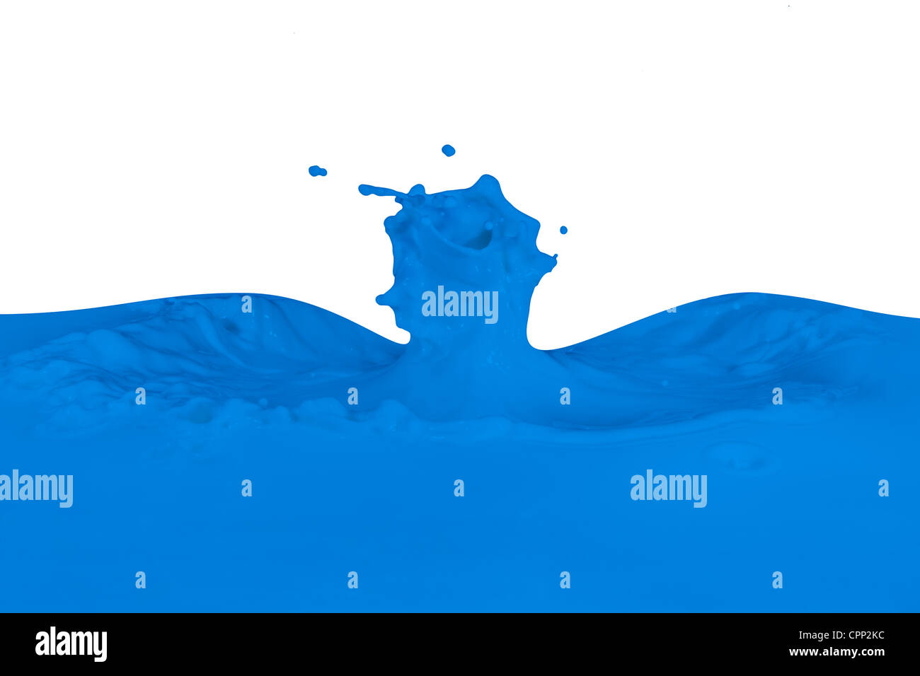 blue paint splashing isolated on white Stock Photo - Alamy