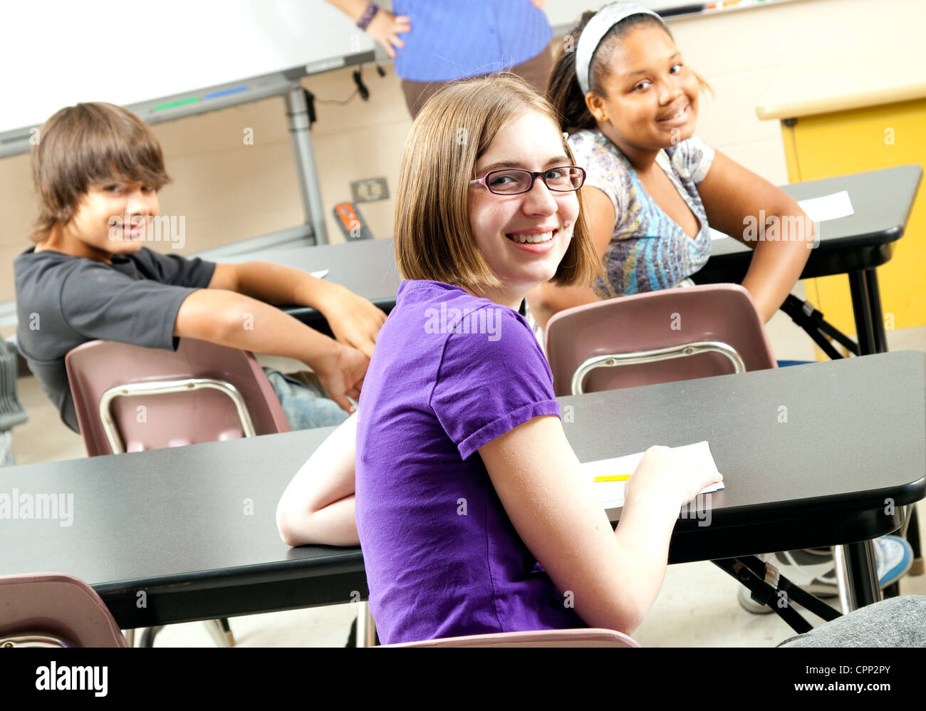 Happy Middle School Students