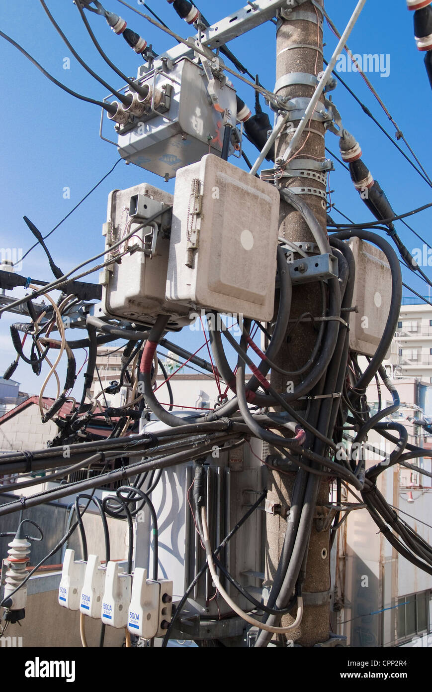 Japanese electricity lines hi-res stock photography and images - Alamy