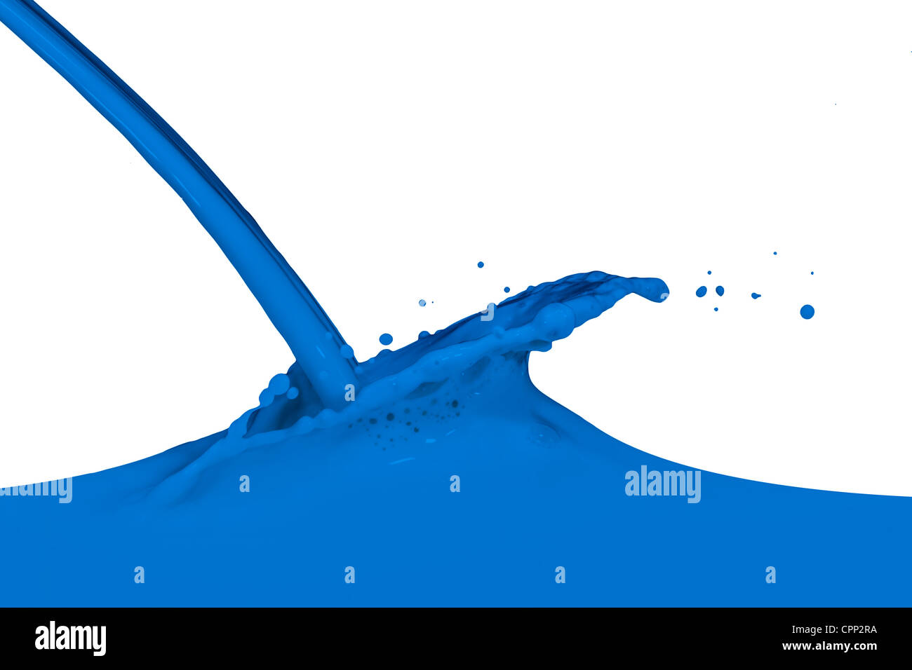 blue paint splashing isolated on white Stock Photo - Alamy