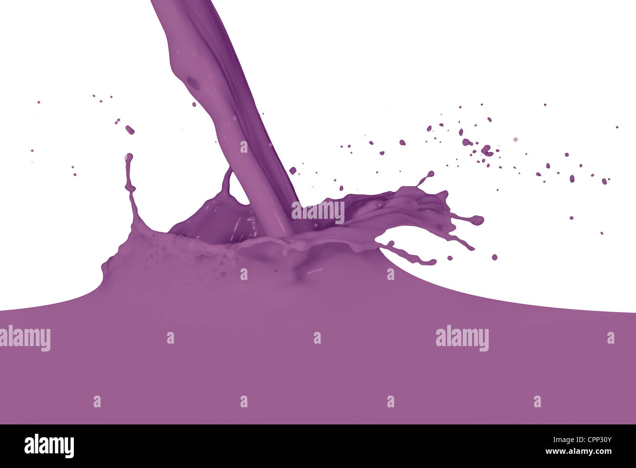 violet paint splashing isolated on white Stock Photo - Alamy