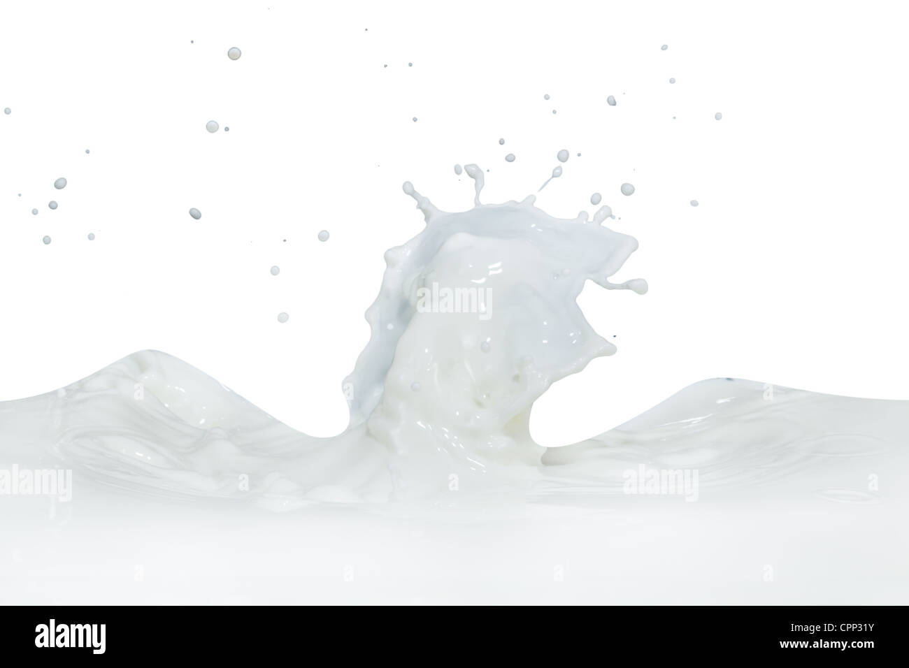 splashing milk isolated on white background Stock Photo - Alamy