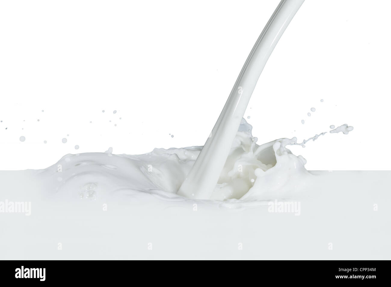 splashing milk isolated on white background Stock Photo - Alamy