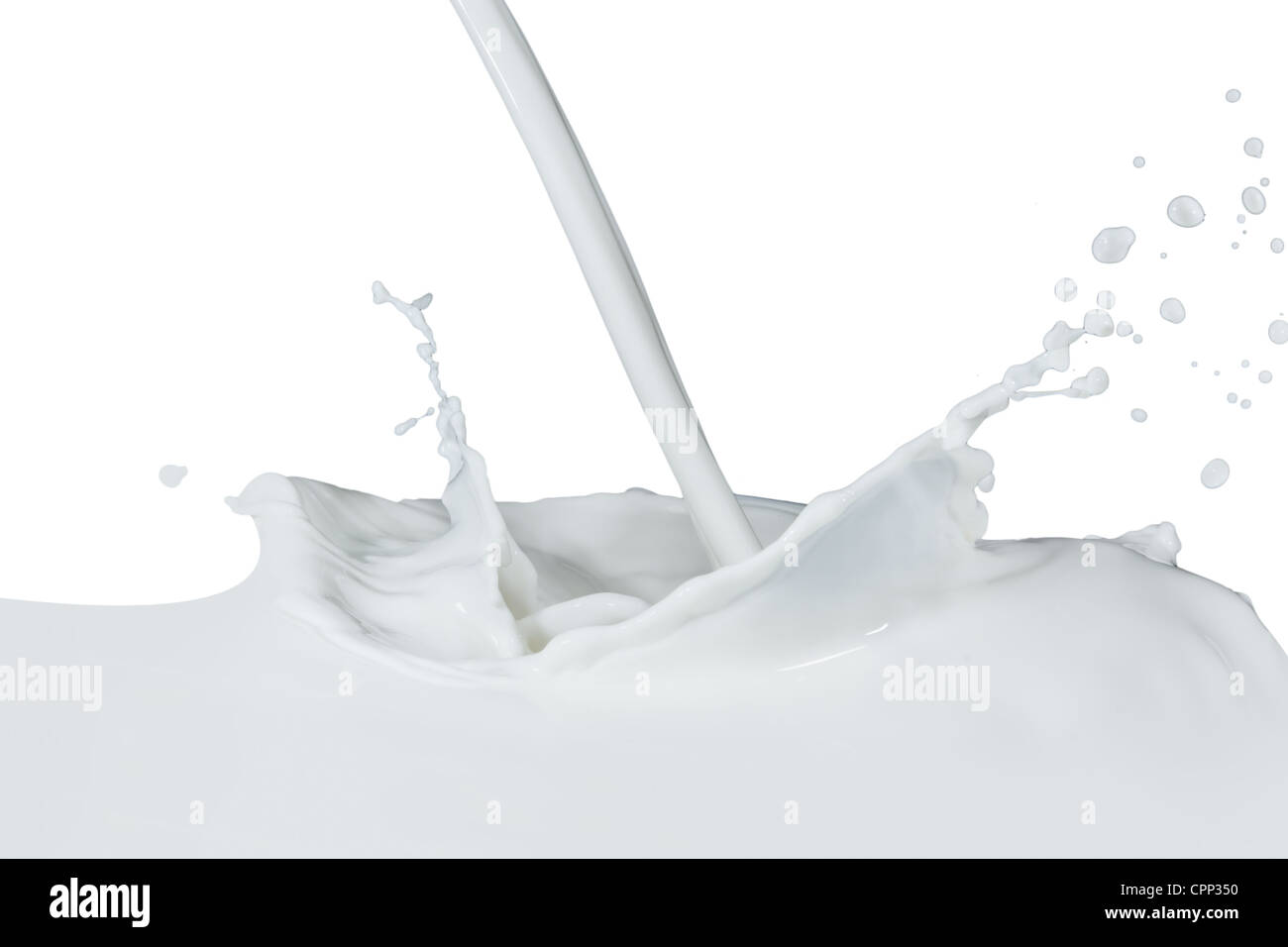 splashing milk isolated on white background Stock Photo - Alamy