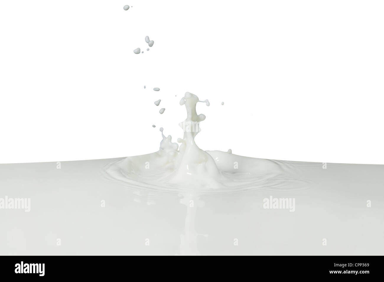 splashing milk isolated on white background Stock Photo - Alamy