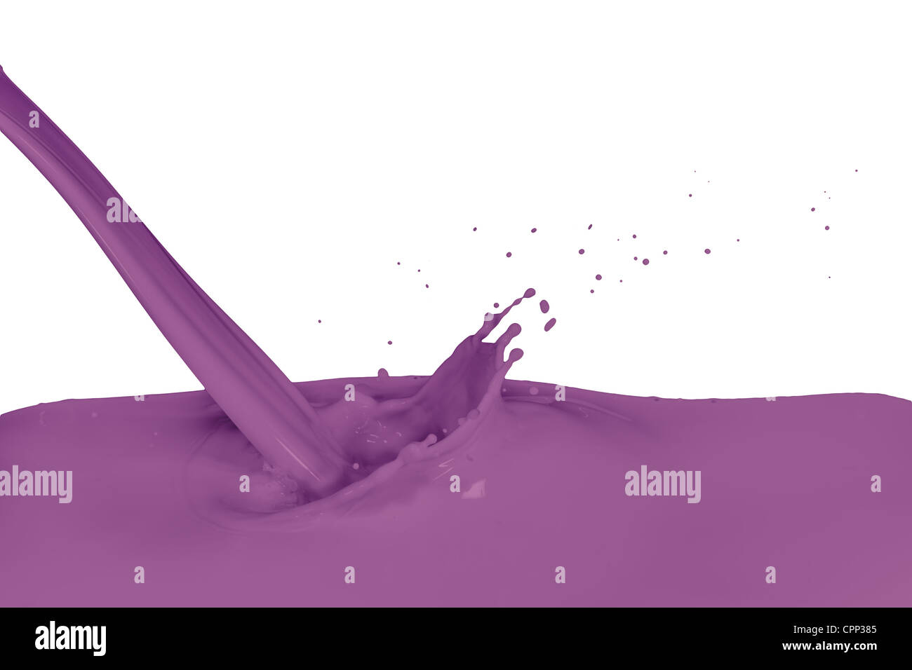 violet paint splashing isolated on white Stock Photo - Alamy