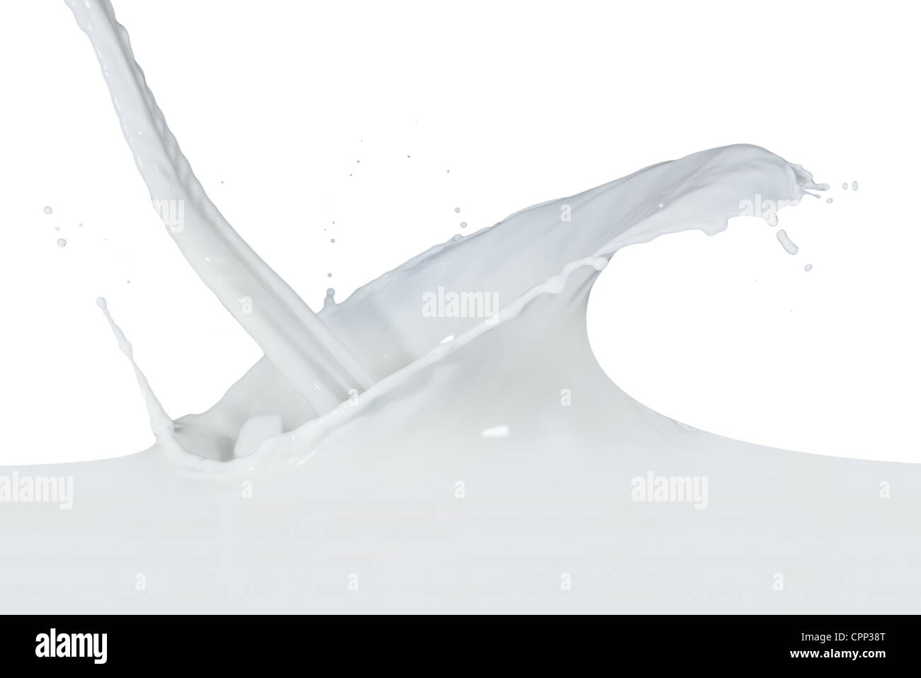 splashing milk isolated on white background Stock Photo - Alamy