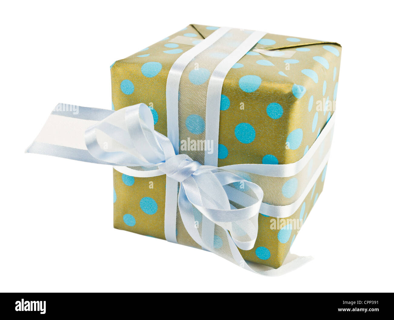 Gift box on white background Stock Photo - Alamy
