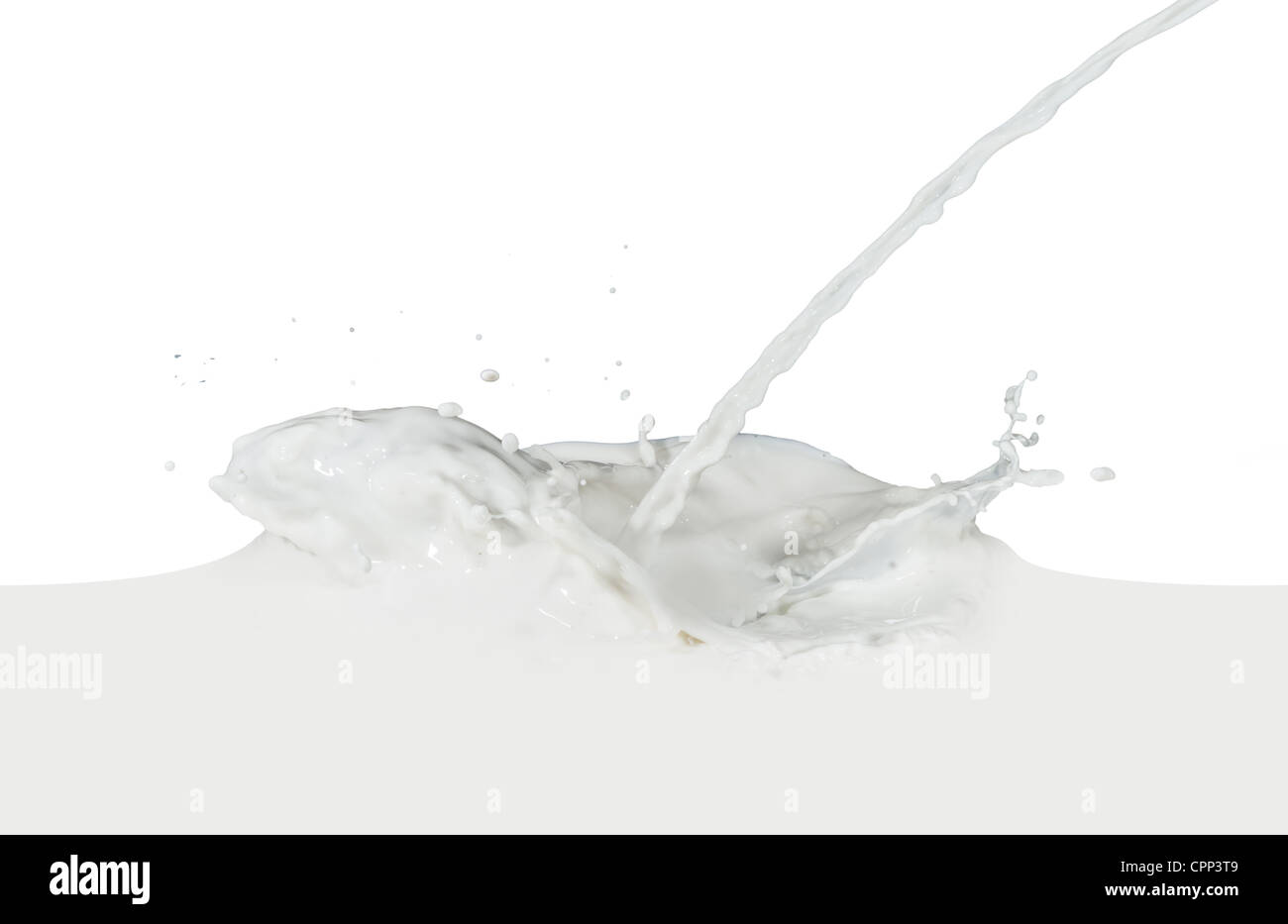 splashing milk isolated on white background Stock Photo - Alamy
