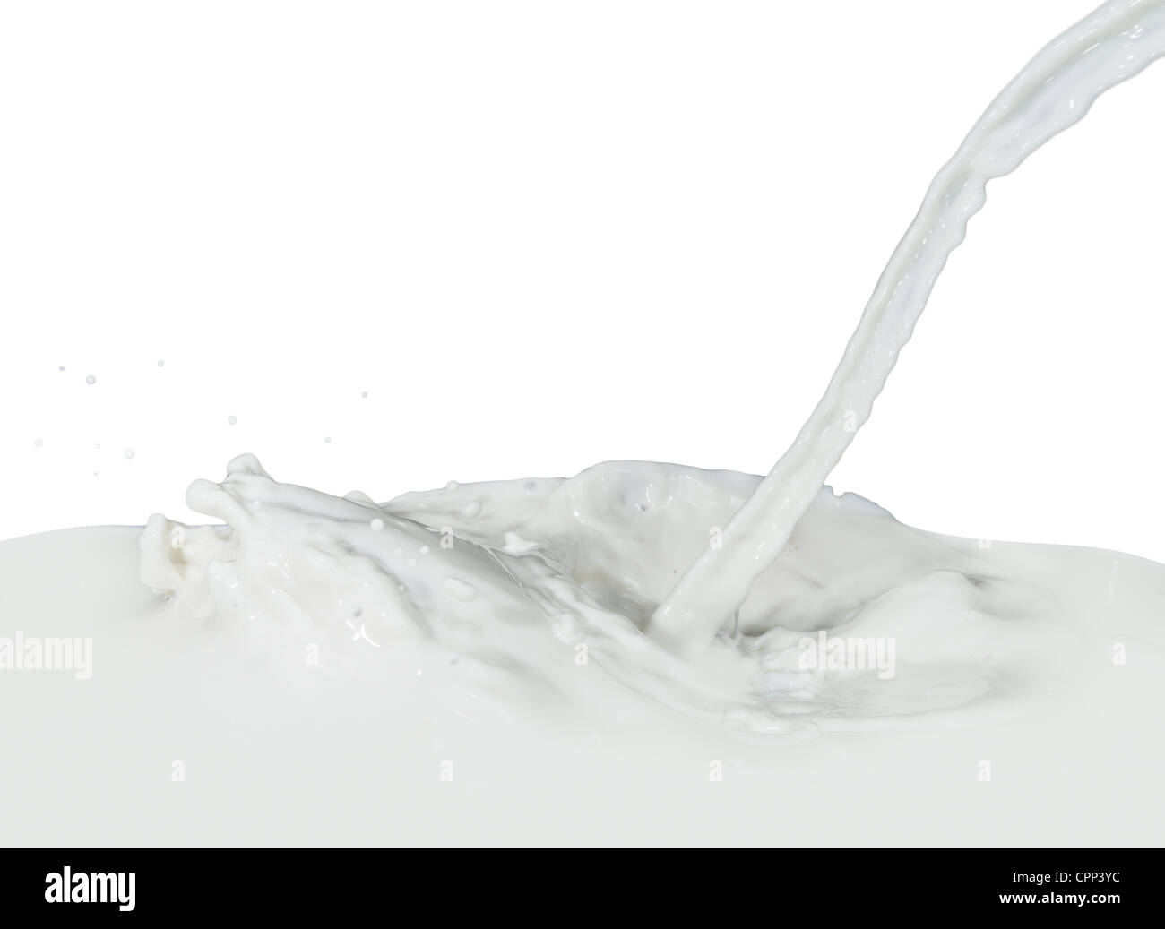 splashing milk isolated on white background Stock Photo - Alamy