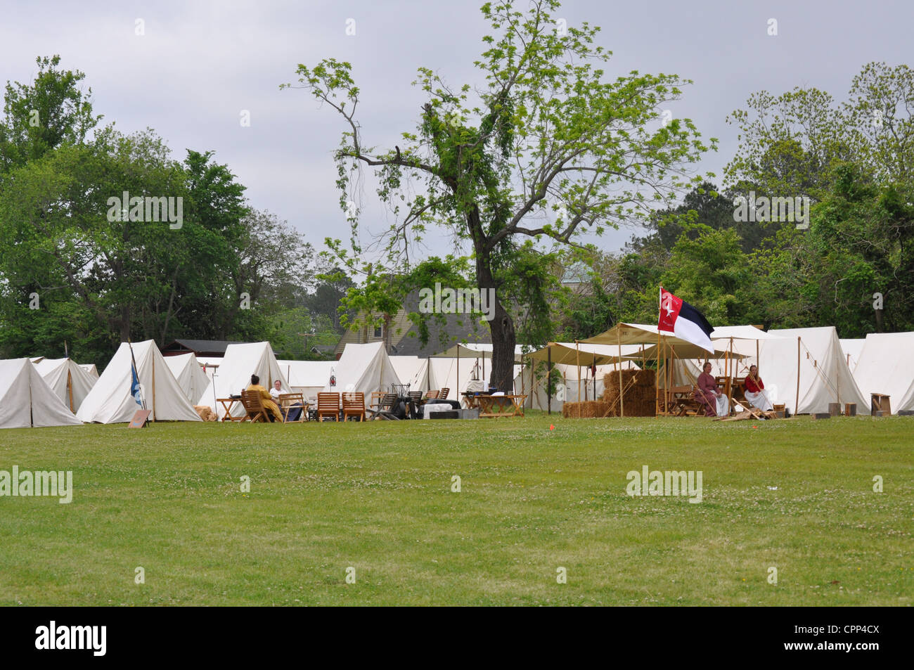 Civil War encampment at the Battle of Plymouth Civil War Reenactment ...