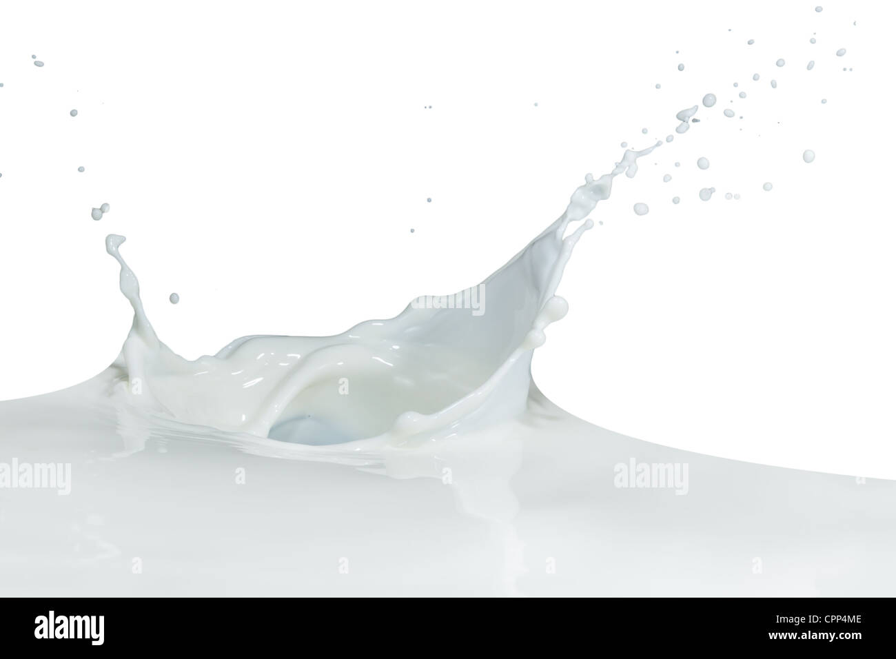 splashing milk isolated on white background Stock Photo - Alamy