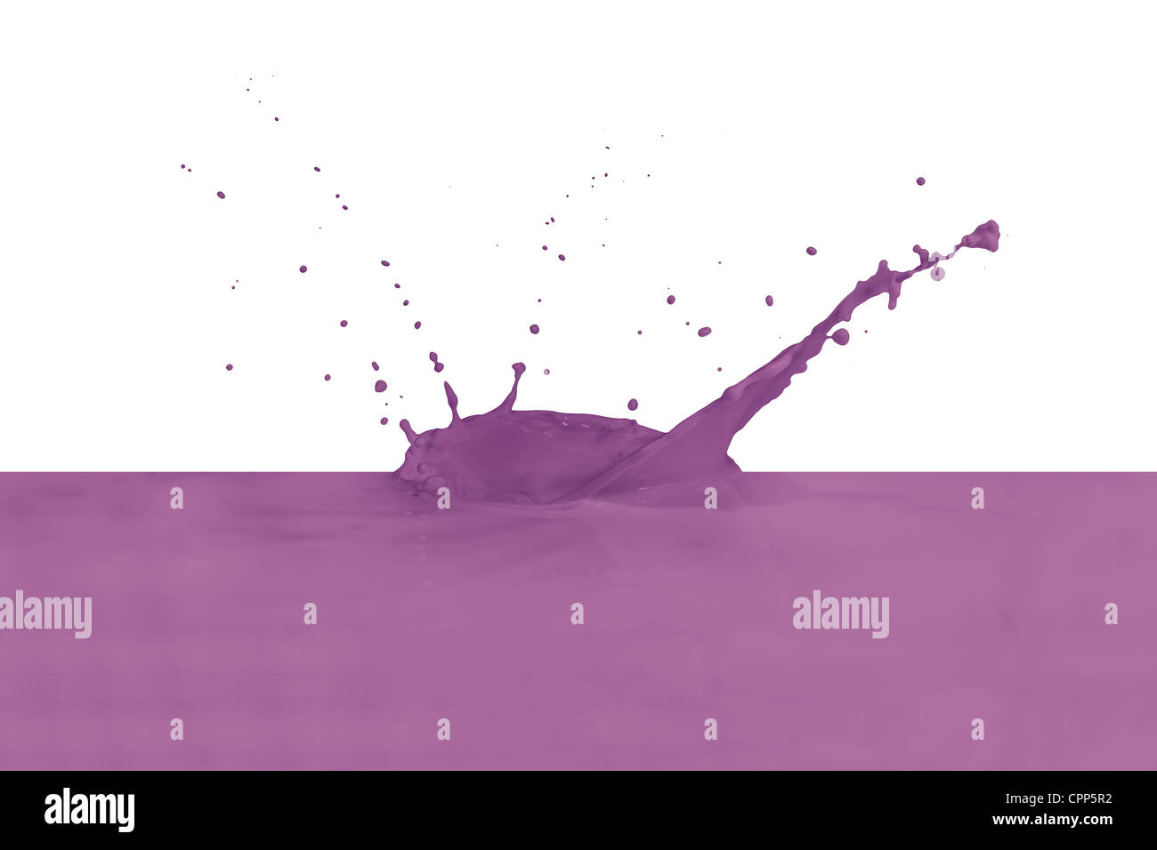 violet paint splashing isolated on white Stock Photo - Alamy
