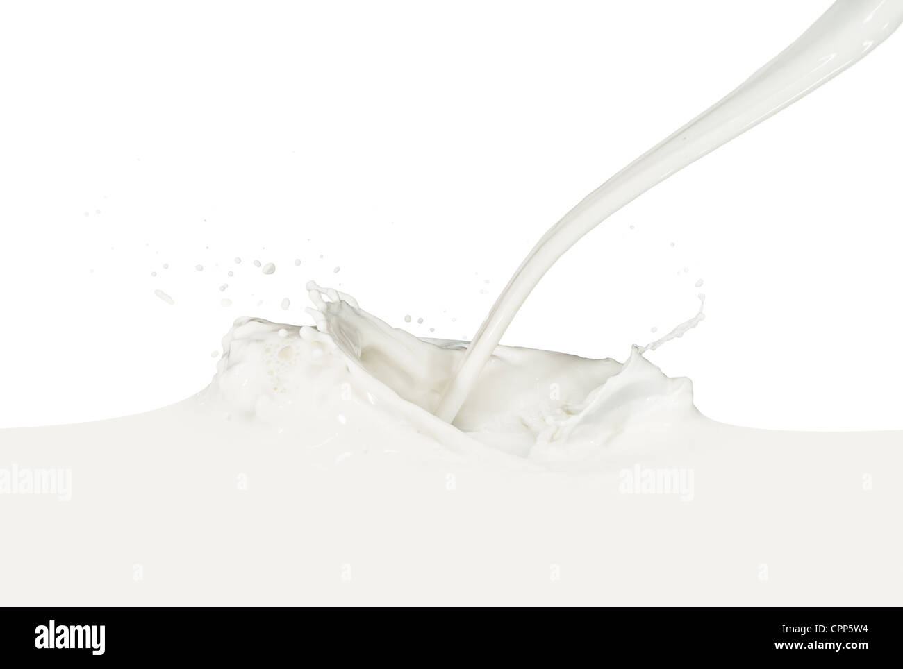 splashing milk isolated on white background Stock Photo - Alamy