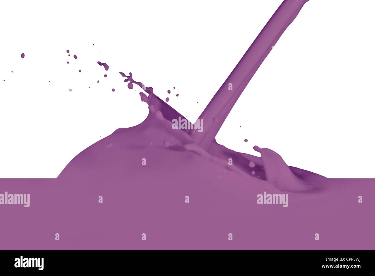 violet paint splashing isolated on white Stock Photo - Alamy