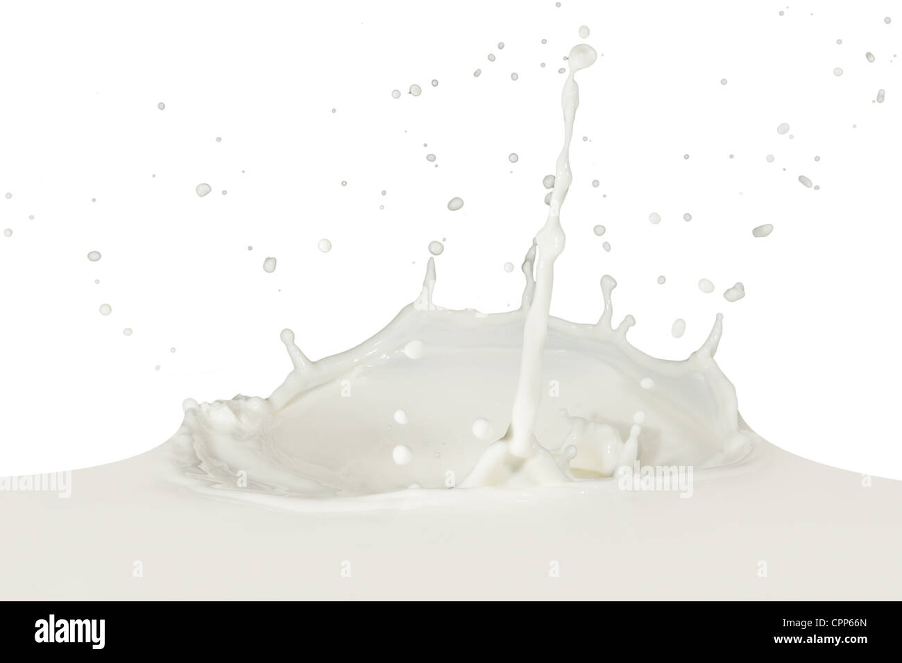 splashing milk isolated on white background Stock Photo - Alamy