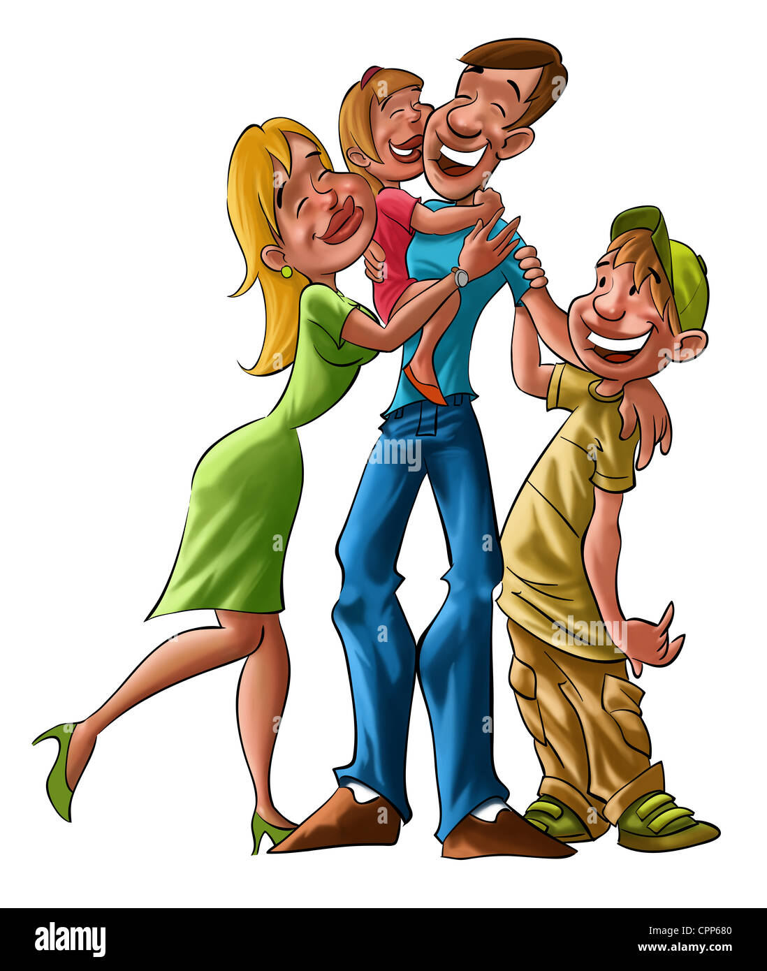 happy family having fun together Stock Photo - Alamy