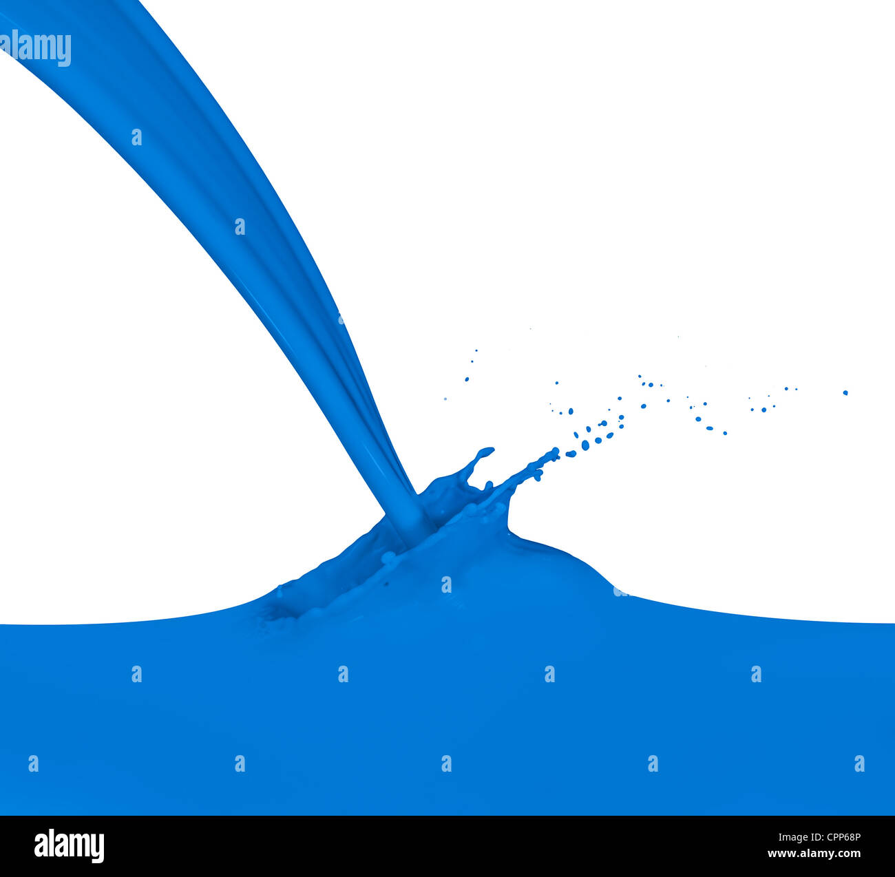 blue paint splashing isolated on white Stock Photo - Alamy