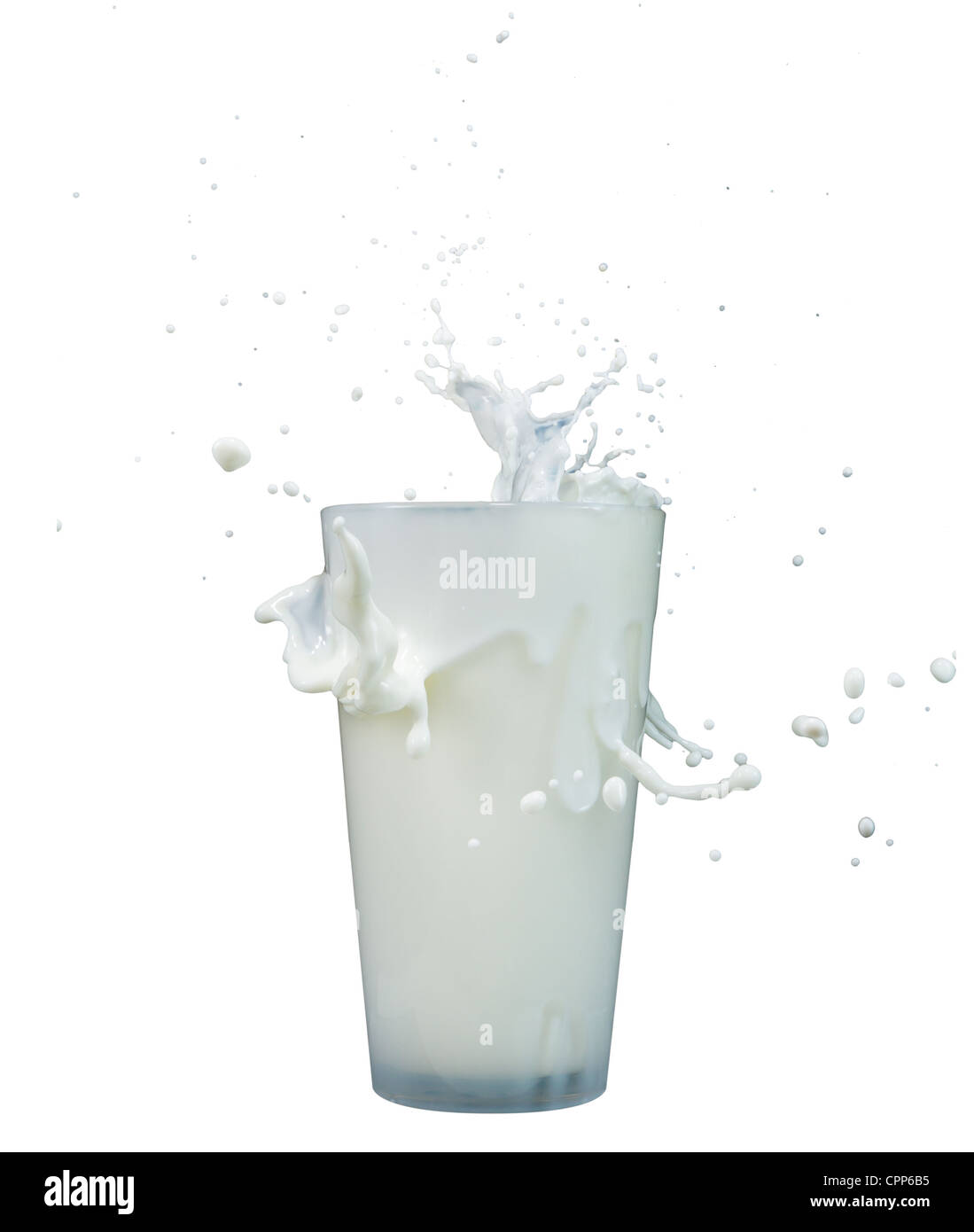 Pouring glass milk from glass Cut Out Stock Images & Pictures - Alamy