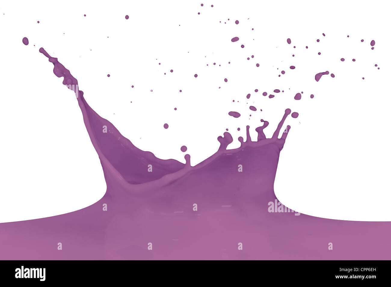 violet paint splashing isolated on white Stock Photo - Alamy