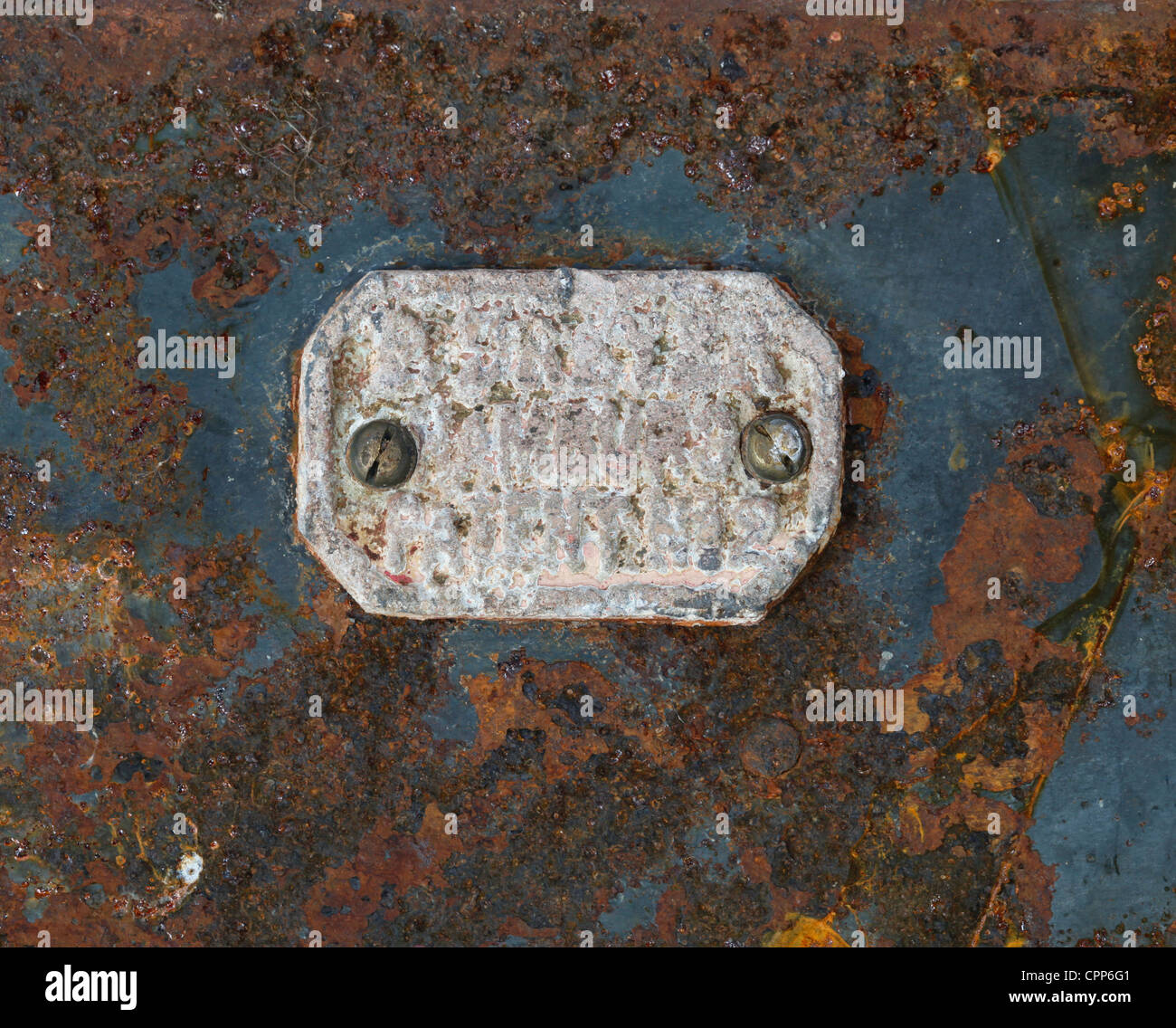 old Rusty plate detail background Stock Photo - Alamy
