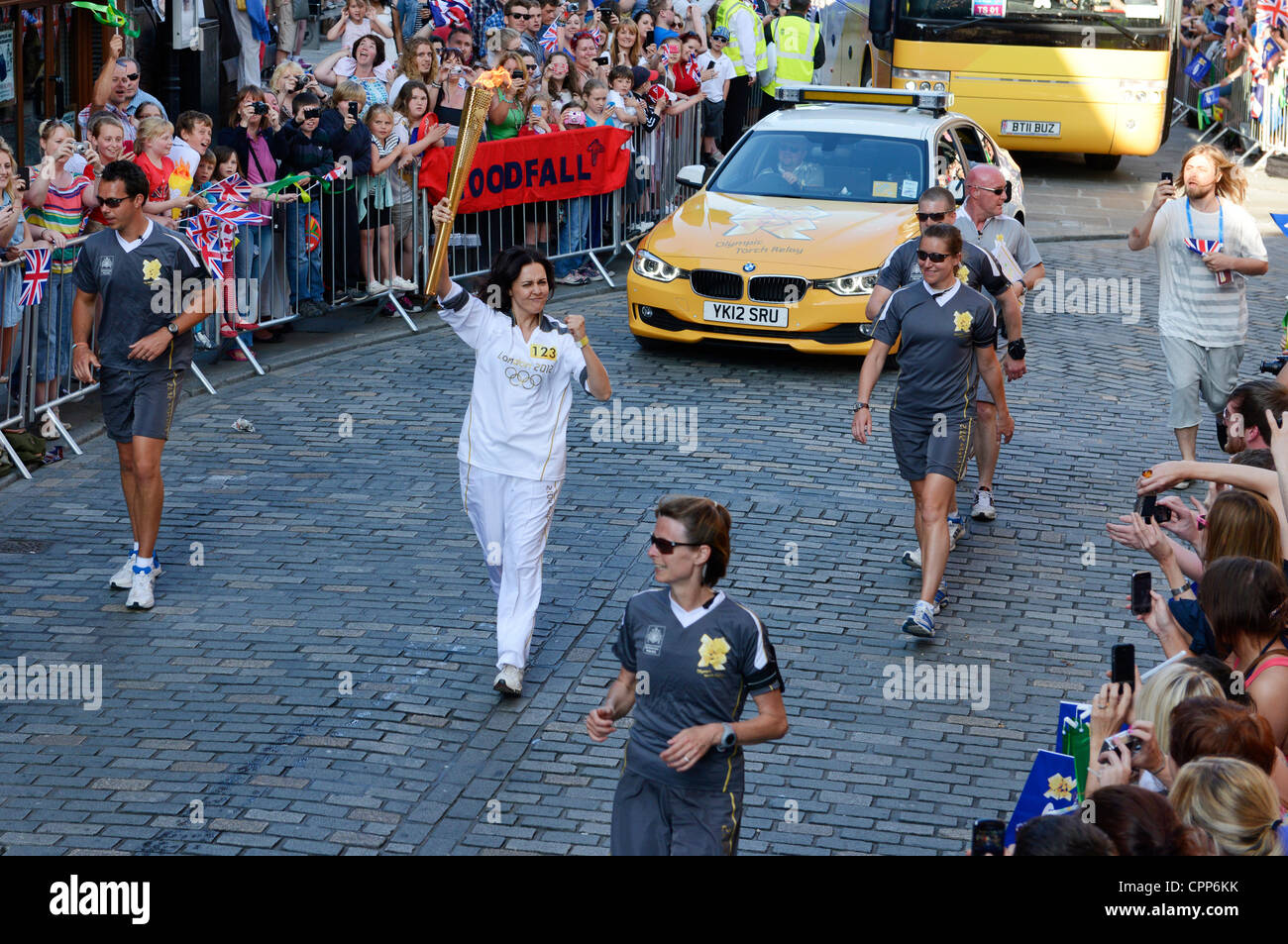 Chester, UK. 29 May, 2012. The Olympic Torch makes it's way through the ...