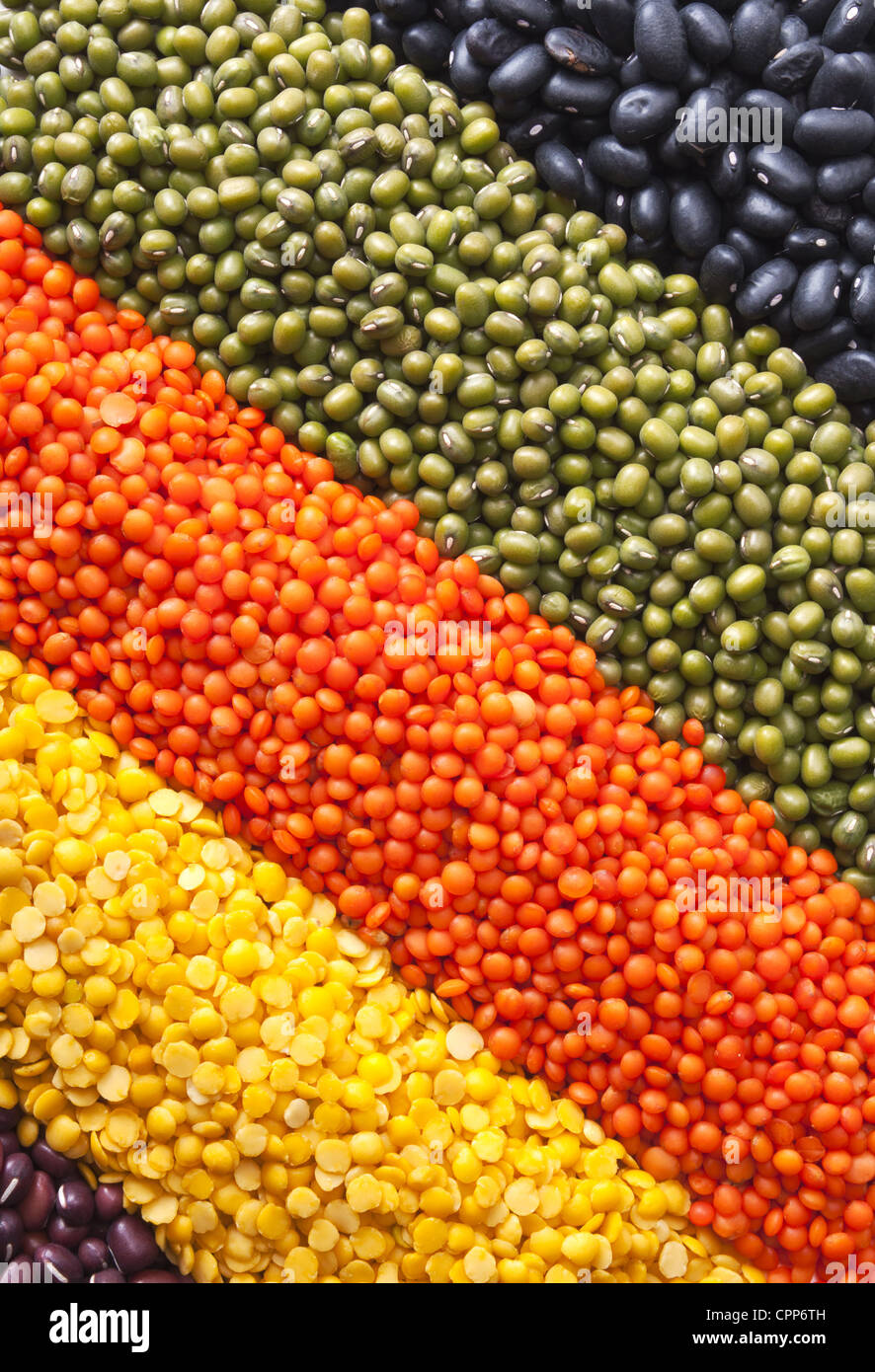 background with different legumes Stock Photo - Alamy