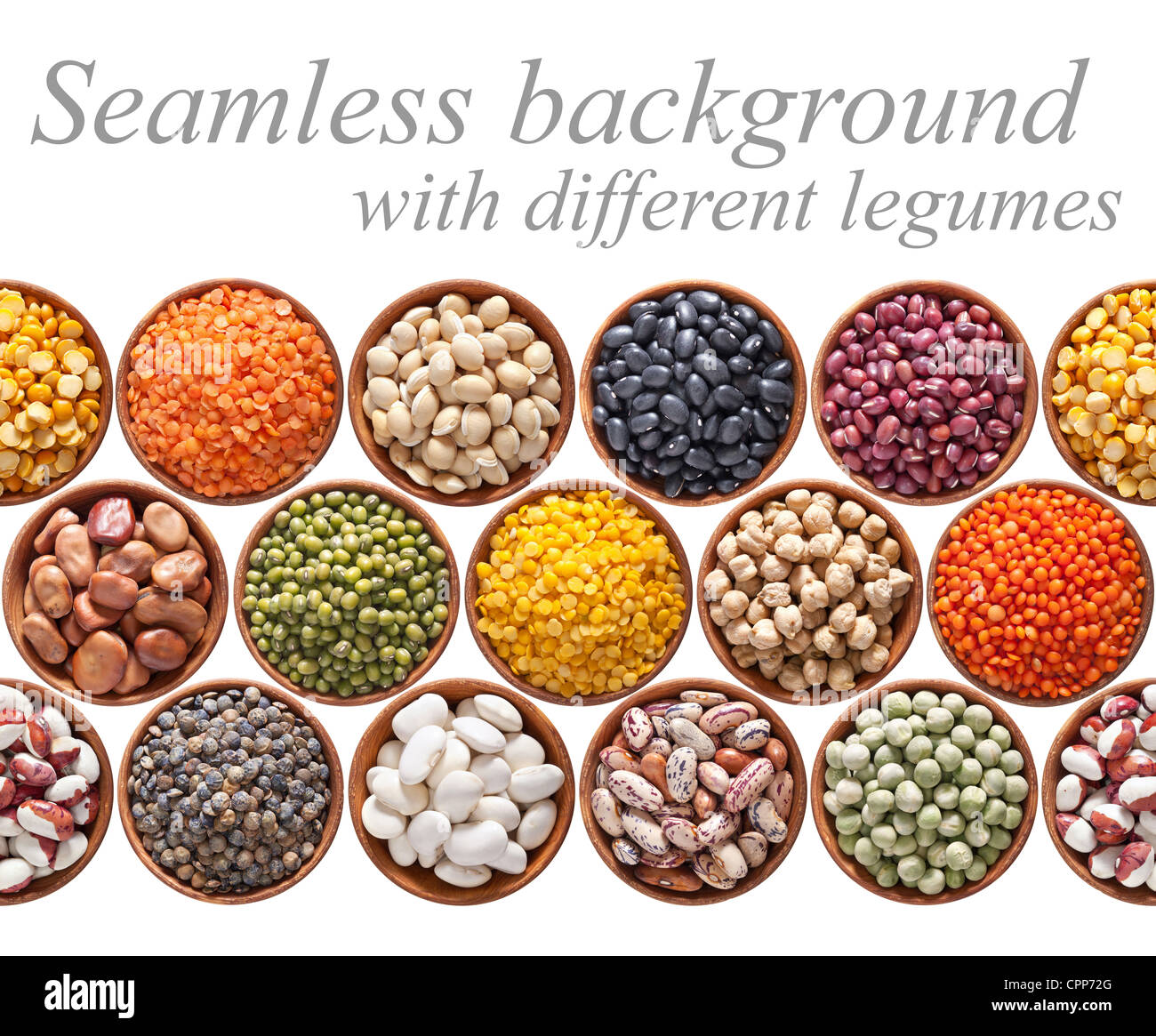 Seamless texture with legumes on white background Stock Photo - Alamy