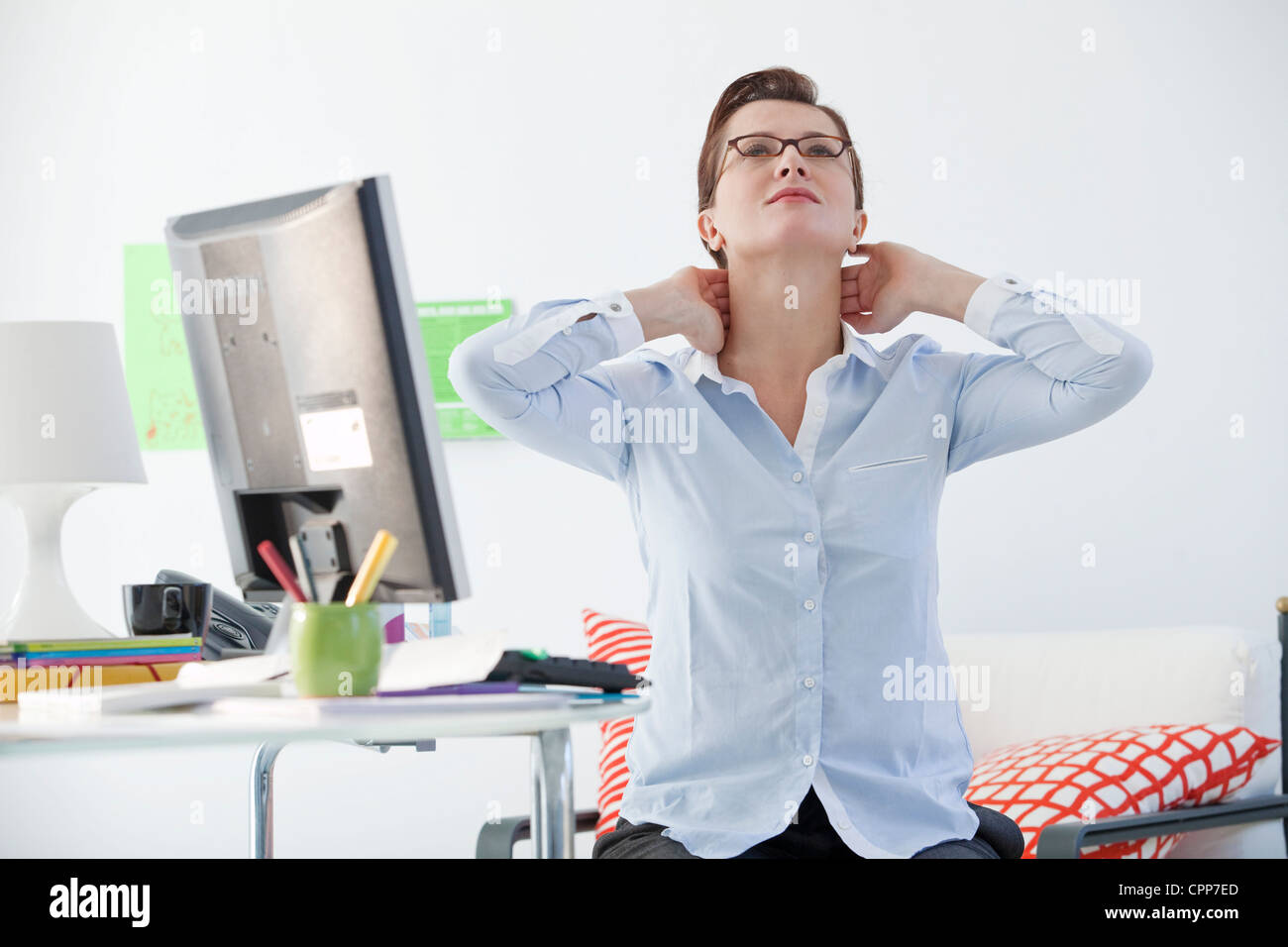 Indoor lady massage nape hi-res stock photography and images - Alamy