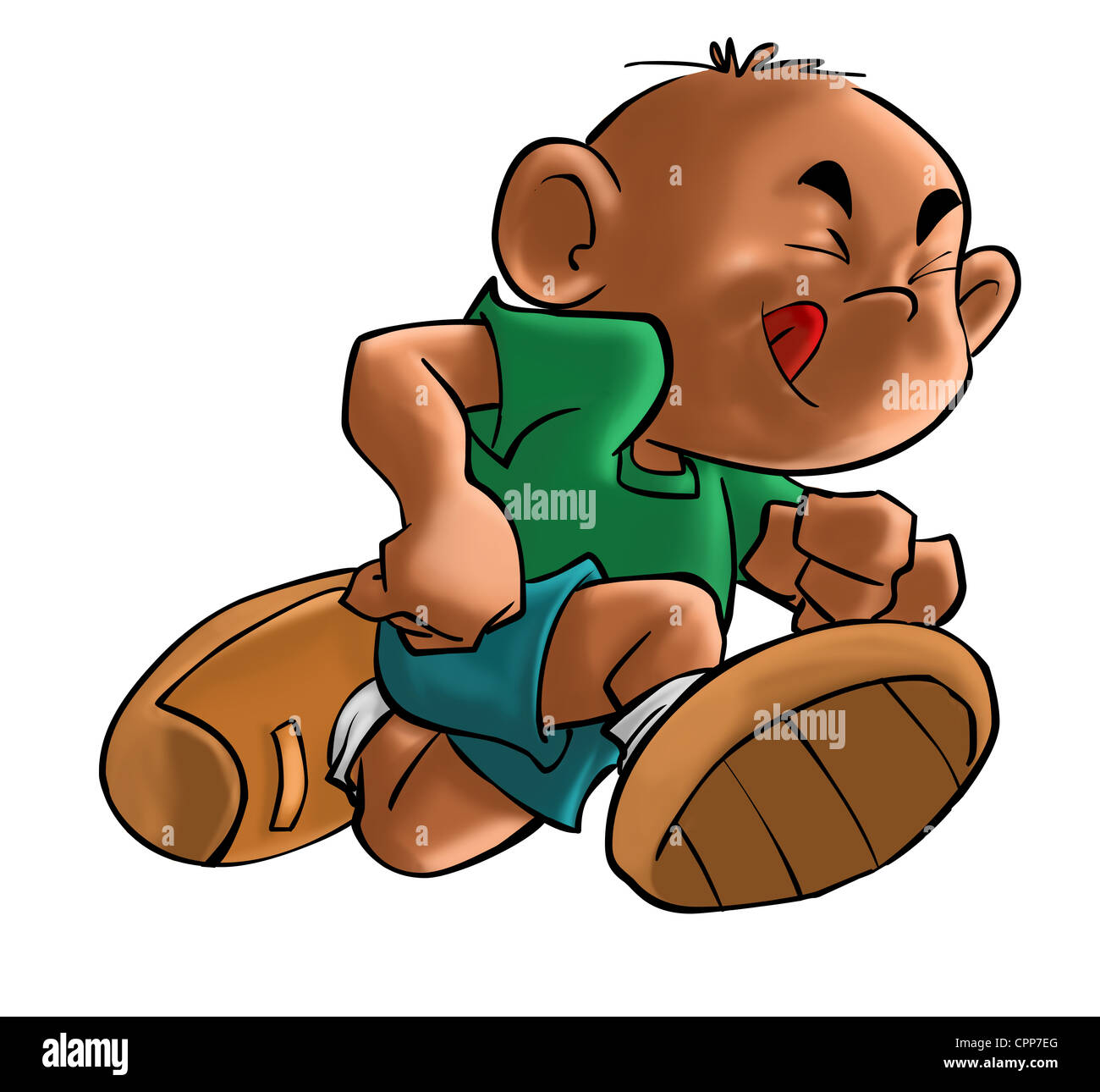 little boy running with a strong determination Stock Photo - Alamy