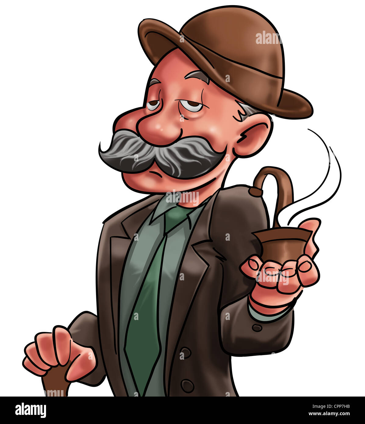 A gentleman with a pipe smoking Stock Photo - Alamy