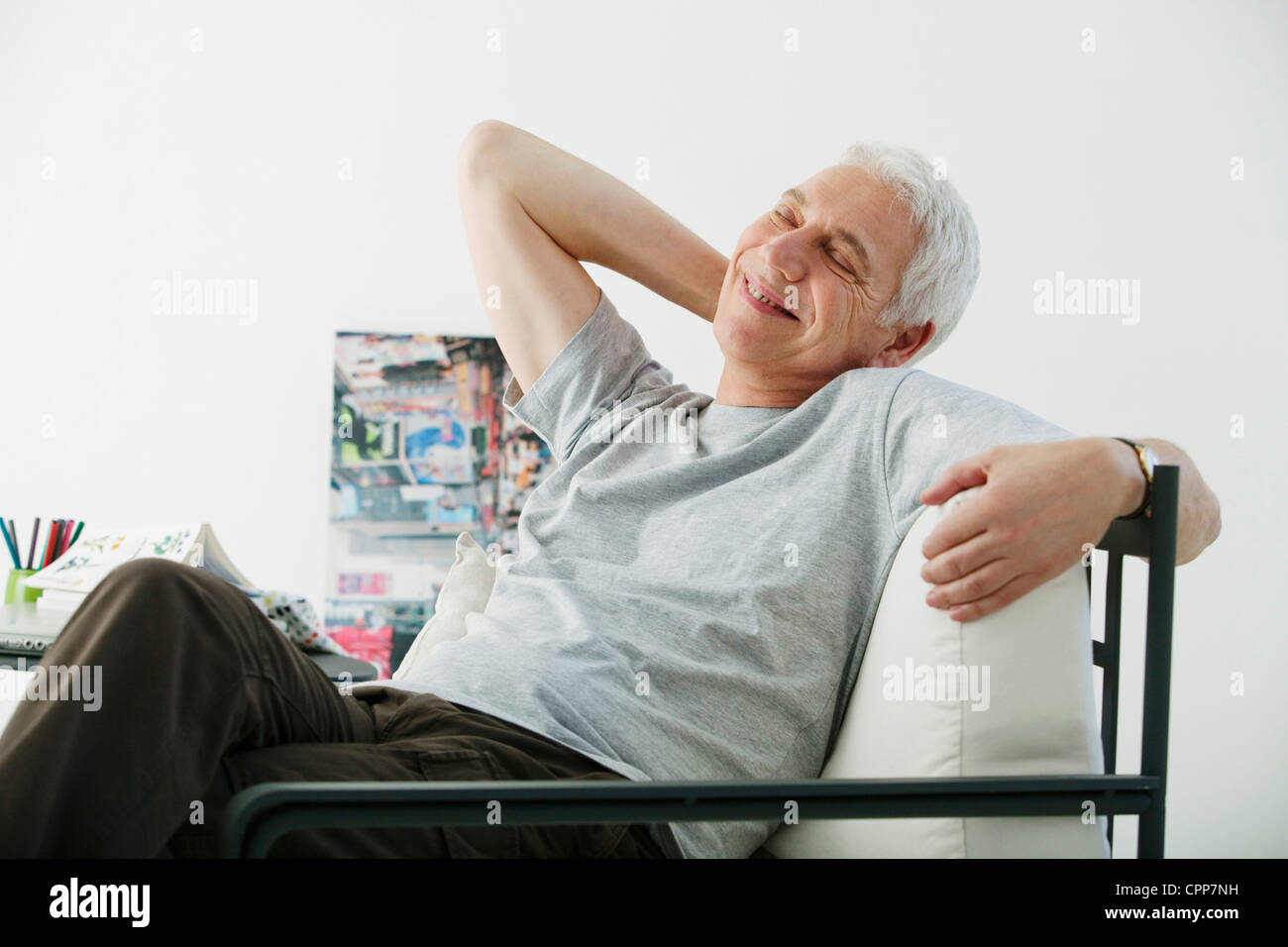 ELDERLY PERSON INDOORS Stock Photo - Alamy