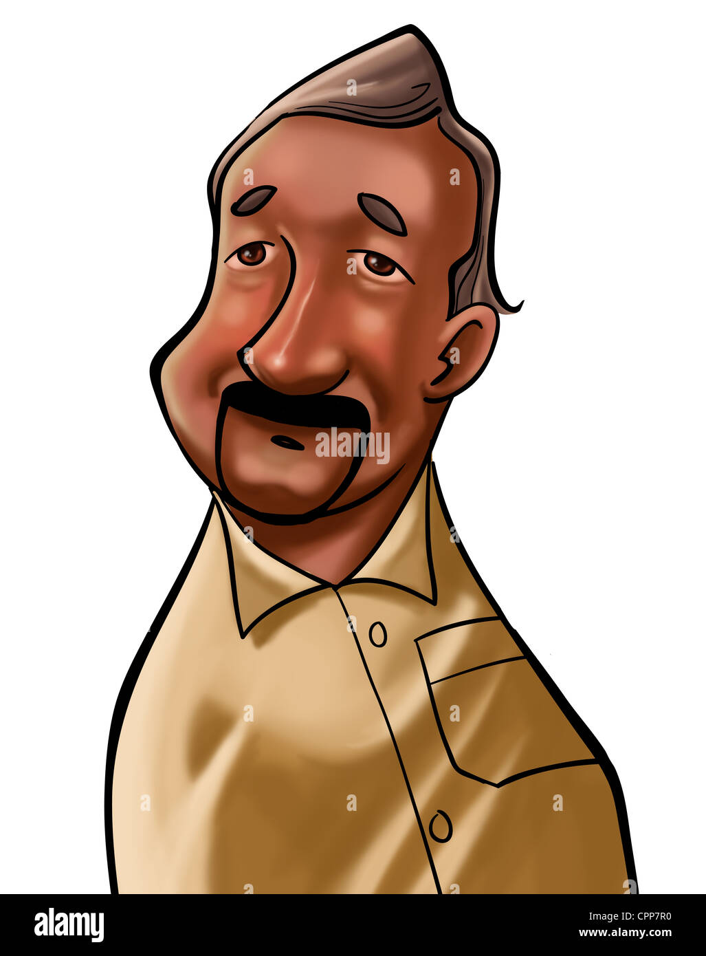young big nose mustache man Stock Photo - Alamy