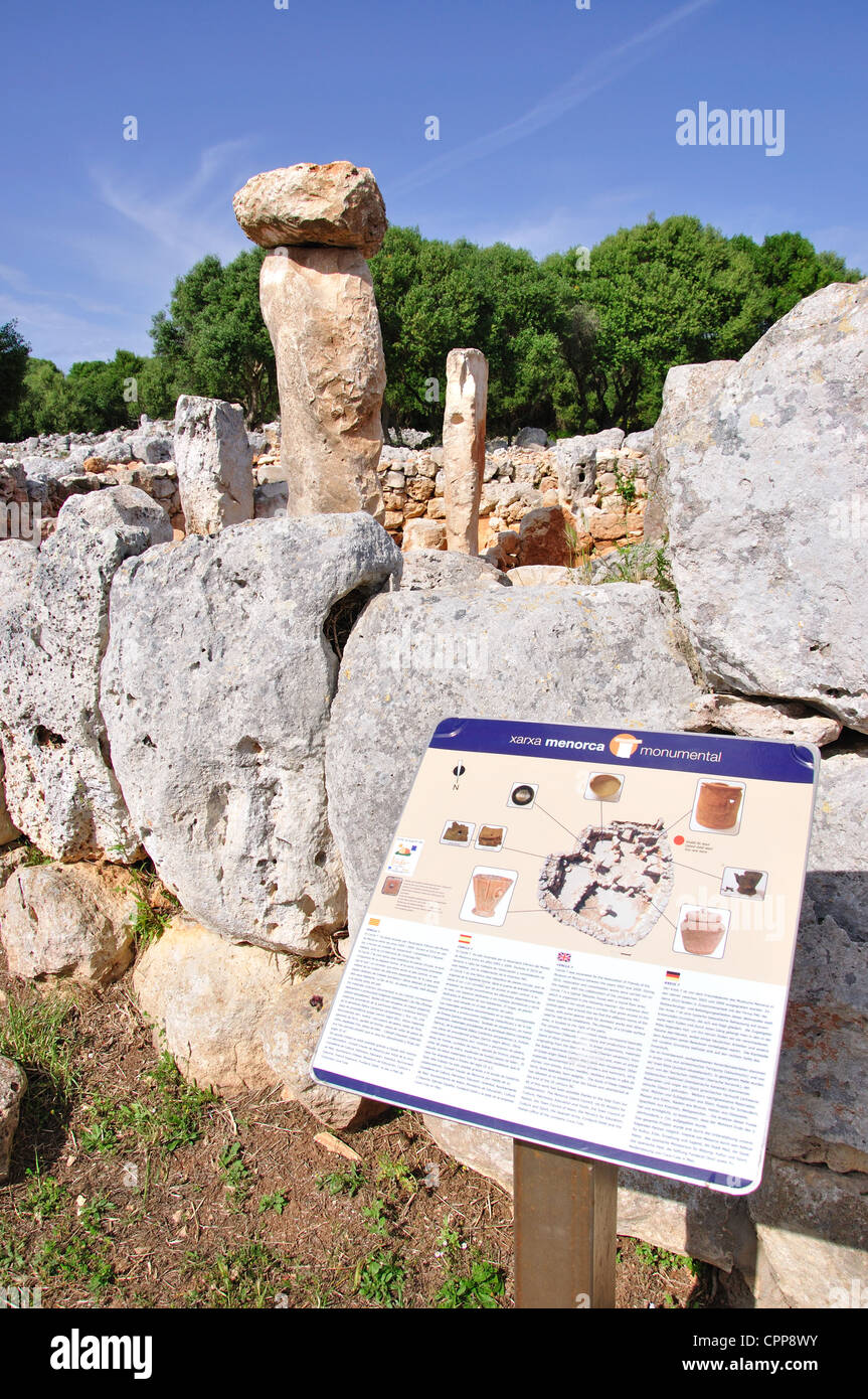 Talayotic House, Torre d'en Galmés prehistoric site, Menorca, Balearic ...