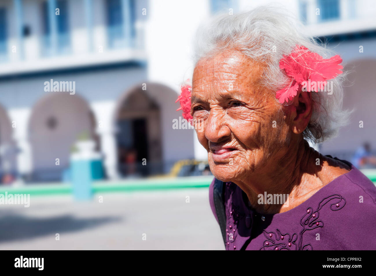 Old Woman in Santiago de Cuba, Cuba Stock Photo - Alamy