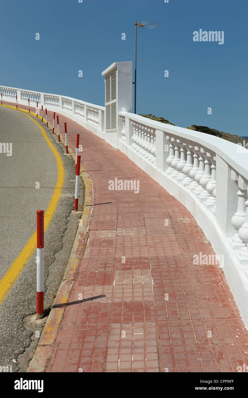 a very steep path and road incline arenal d'en castell menorca spain ...