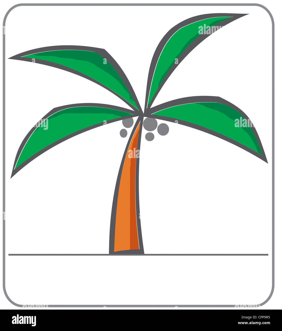 simple vector palm tree Stock Photo - Alamy