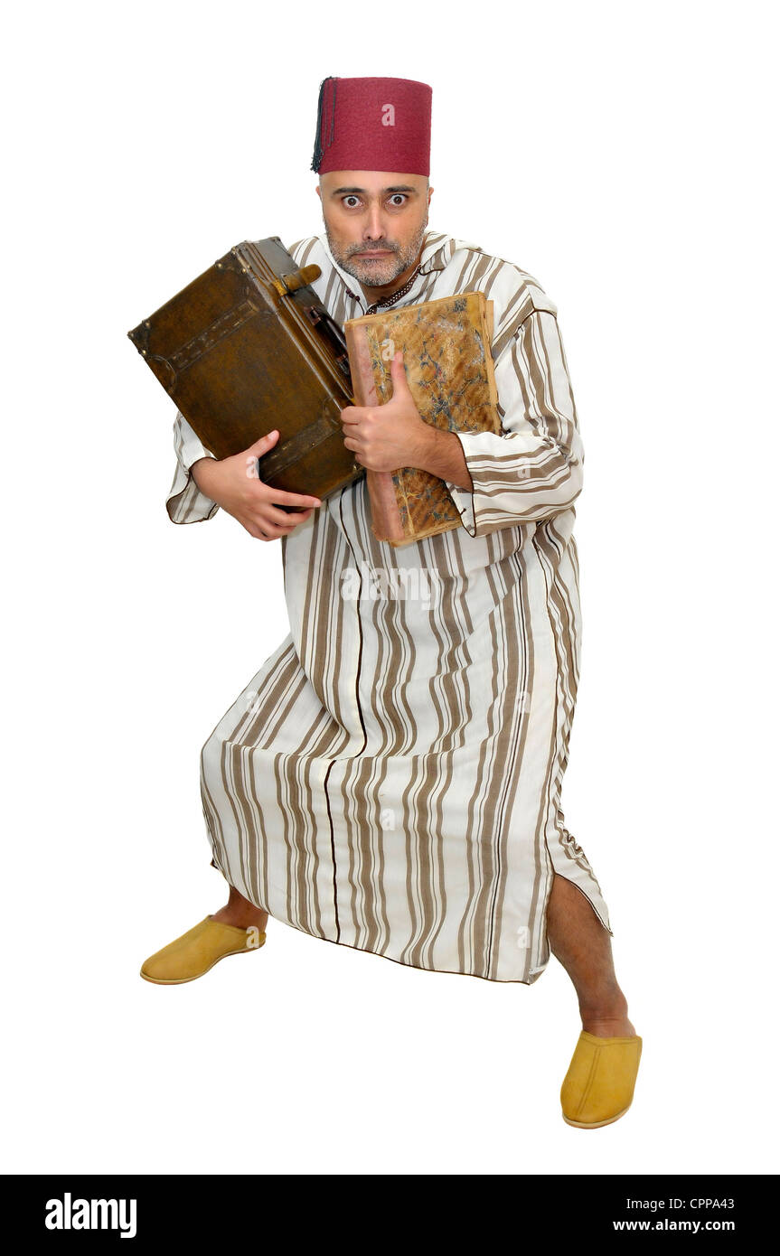 Arabic man isolated in white Stock Photo - Alamy