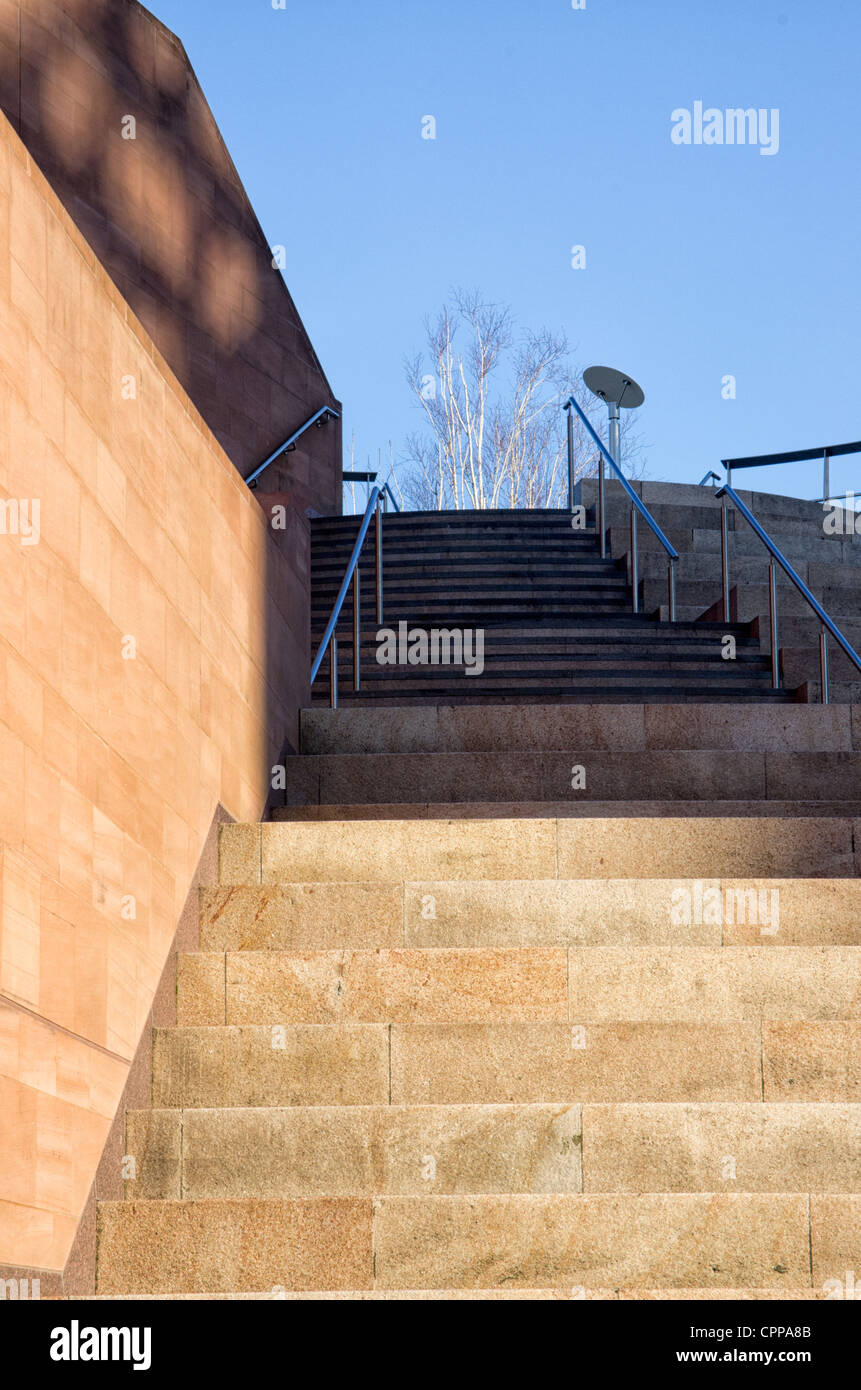 Steps up to landscaped courtyard called Chavasse Park Liverpool 1 ...