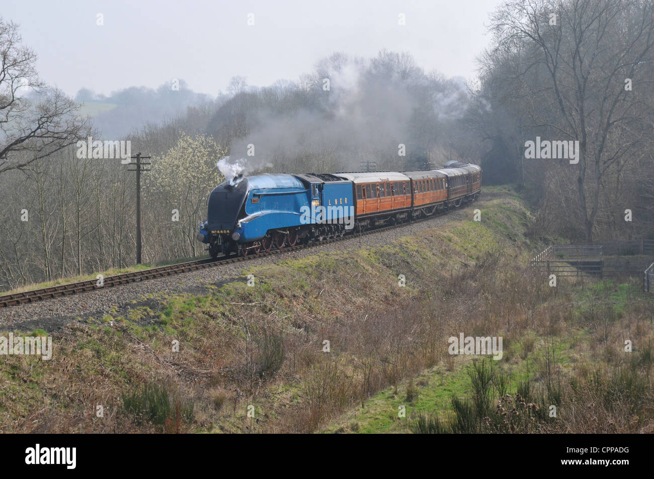 LNER A4 Pacific Bittern 4464 Approaching Highley on March 23rd 2012 ...
