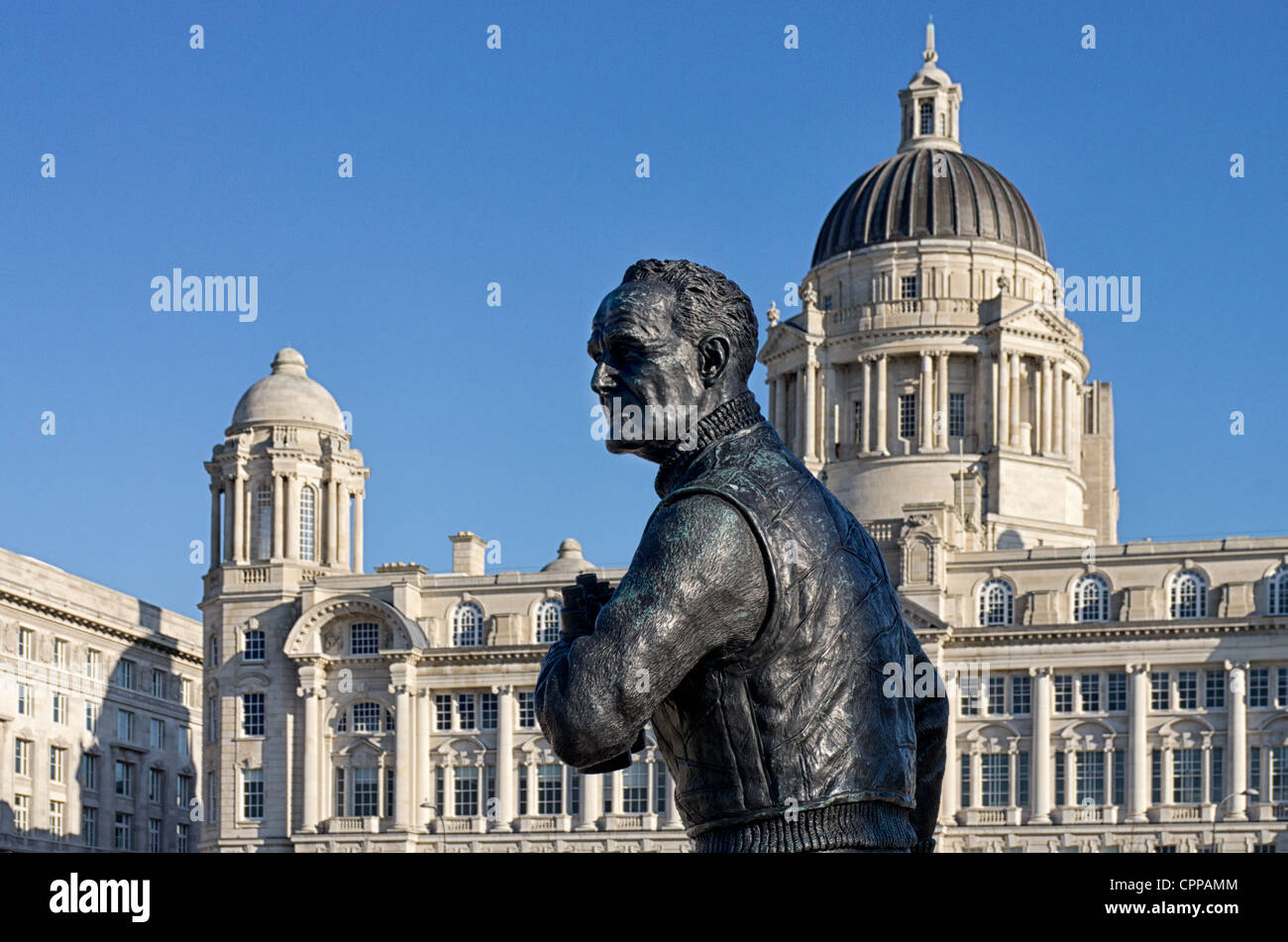 Statue of Captain F.J. Walker CB DSO by Tony Murphy Pier Head Liverpool ...