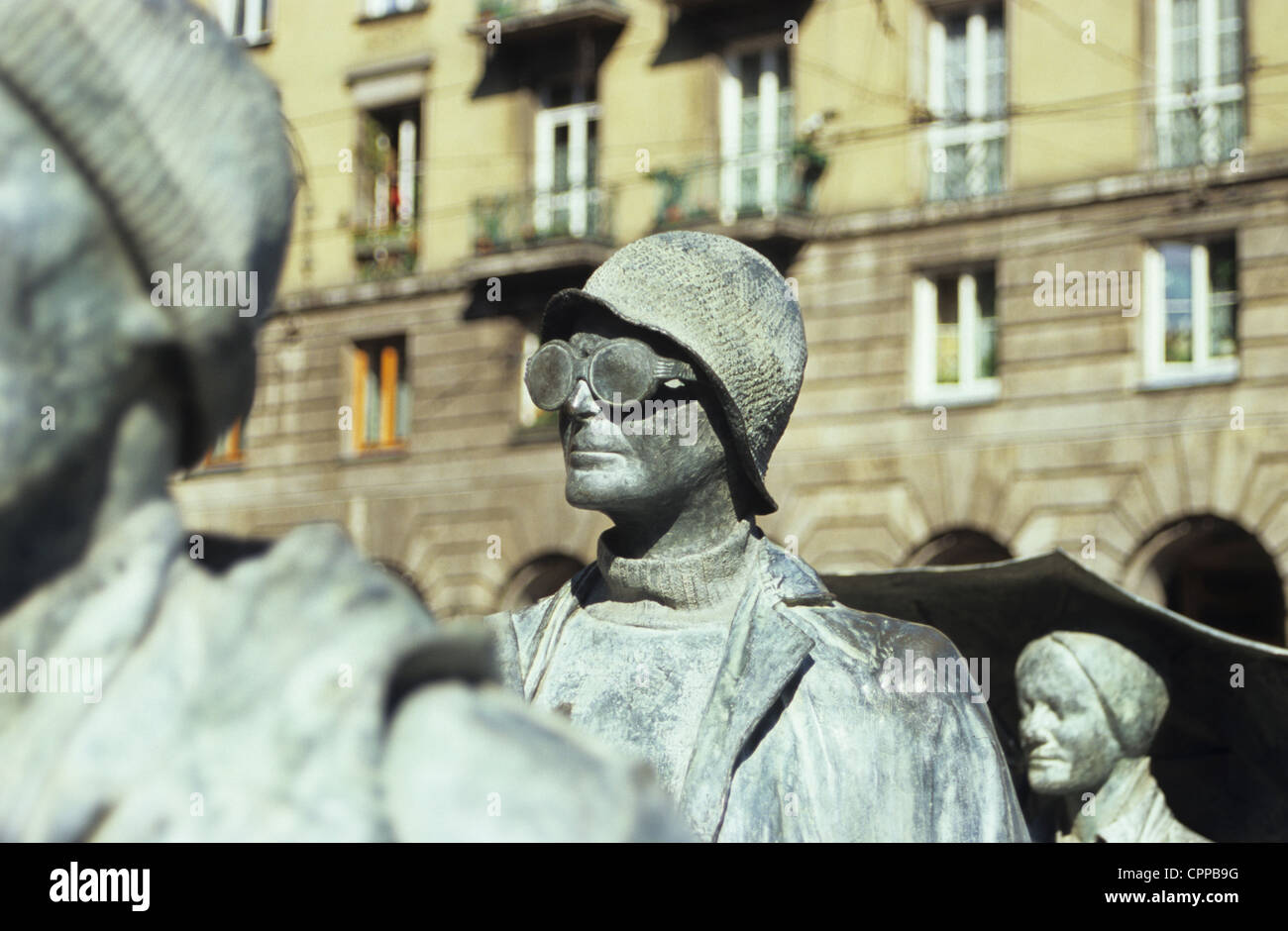 Anonymous Pedestrians statues by Jerzy Kalina, Wroclaw, Poland Stock ...