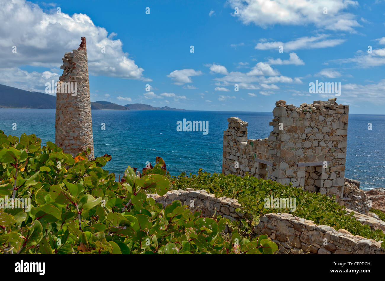 Virgin Gorda, British Virgin Islands, Caribbean Abandoned Copper Mine ...