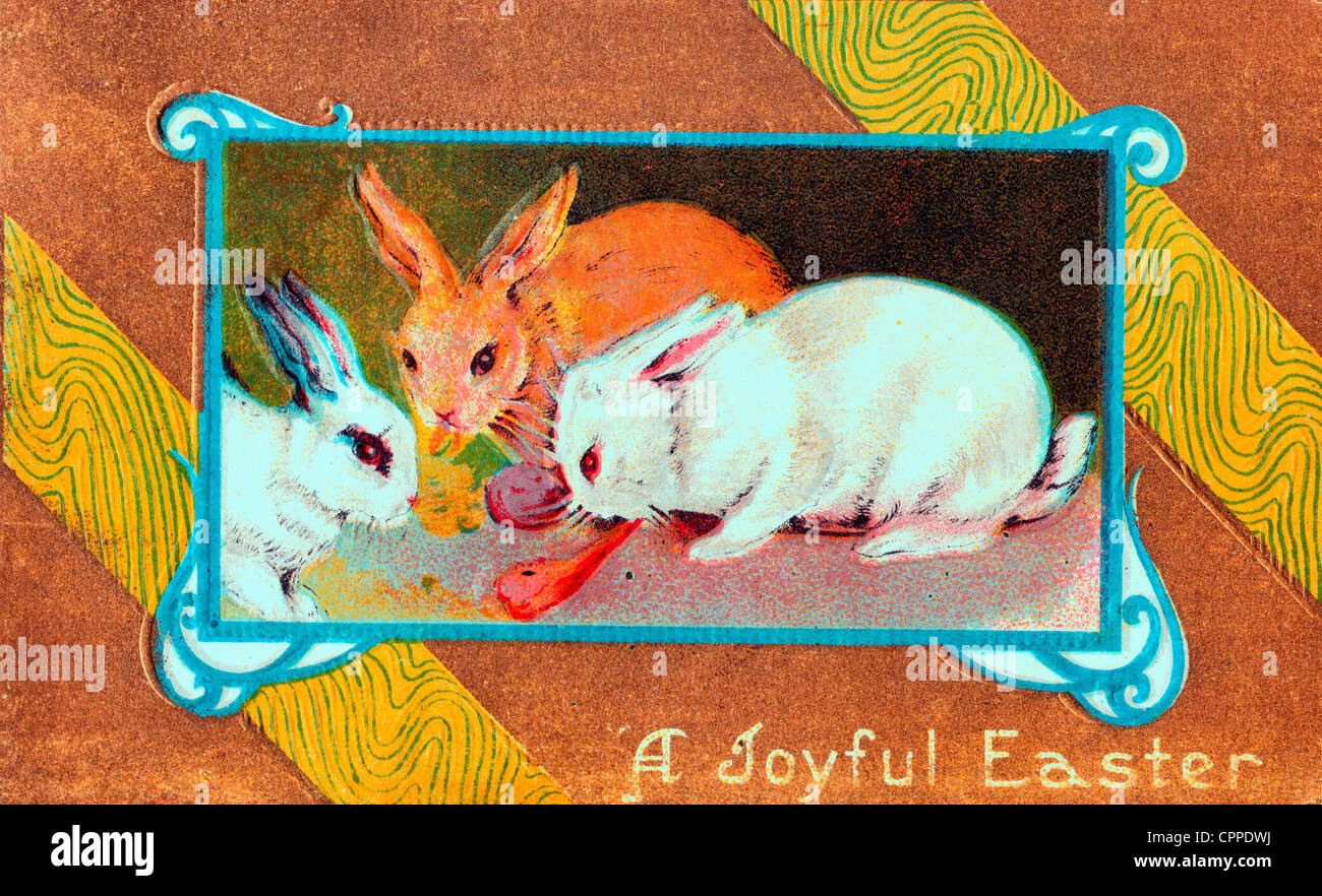 Easter illustration rabbits hi-res stock photography and images - Alamy