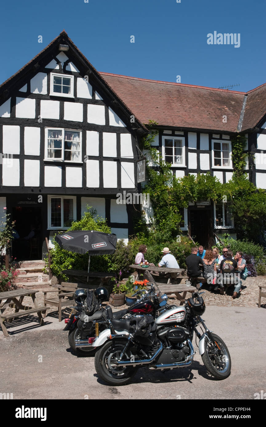 Garden of The New Inn at Pembridge Stock Photo - Alamy