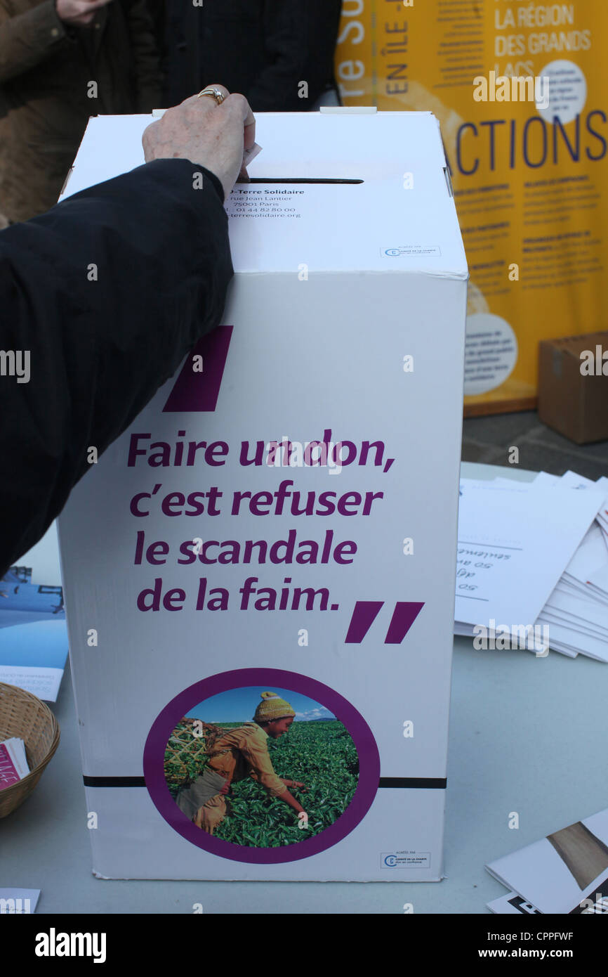 Charity collection boxes hi-res stock photography and images - Alamy