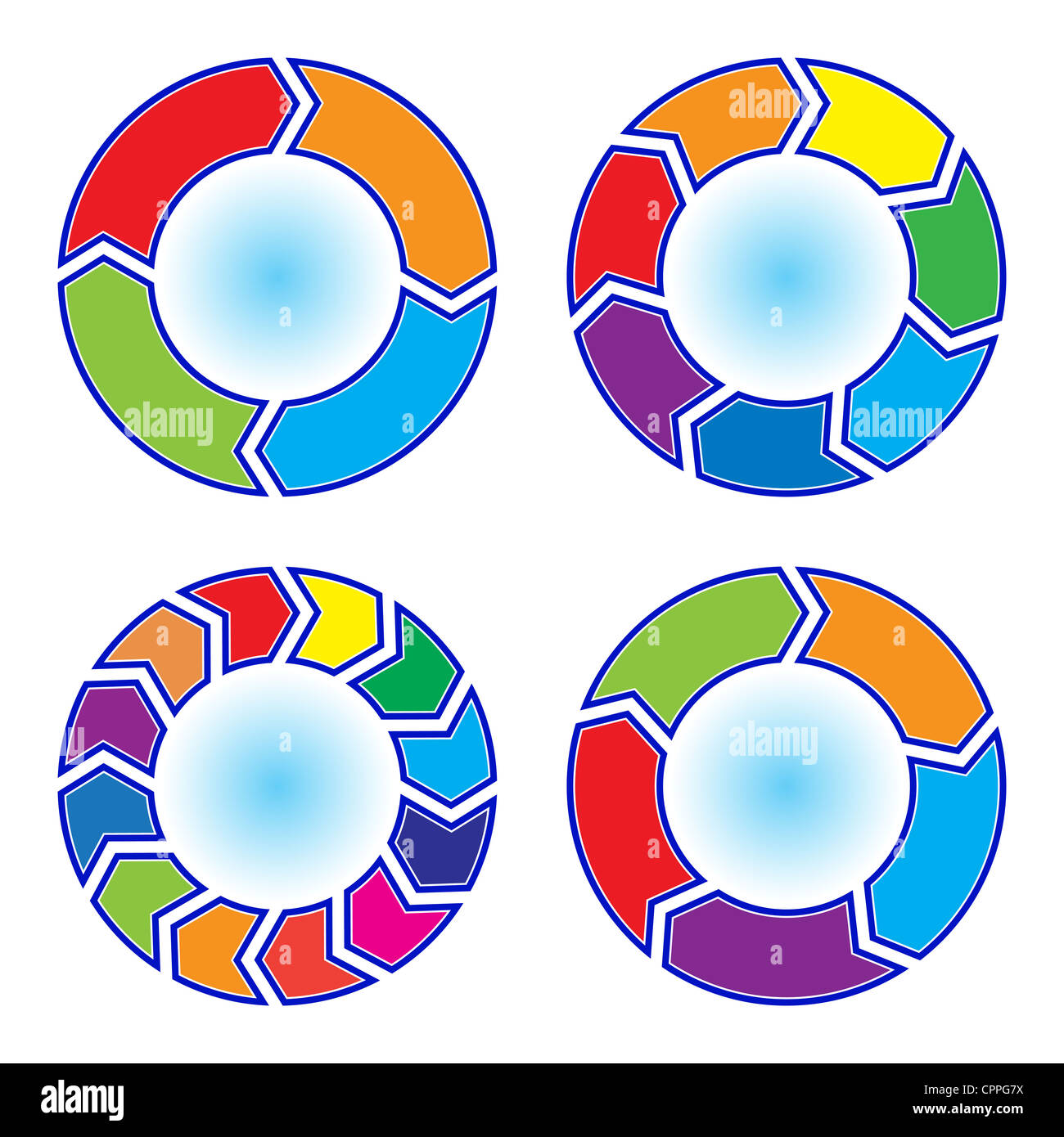 Office arrows set. Competition concept. Illustration on white ...