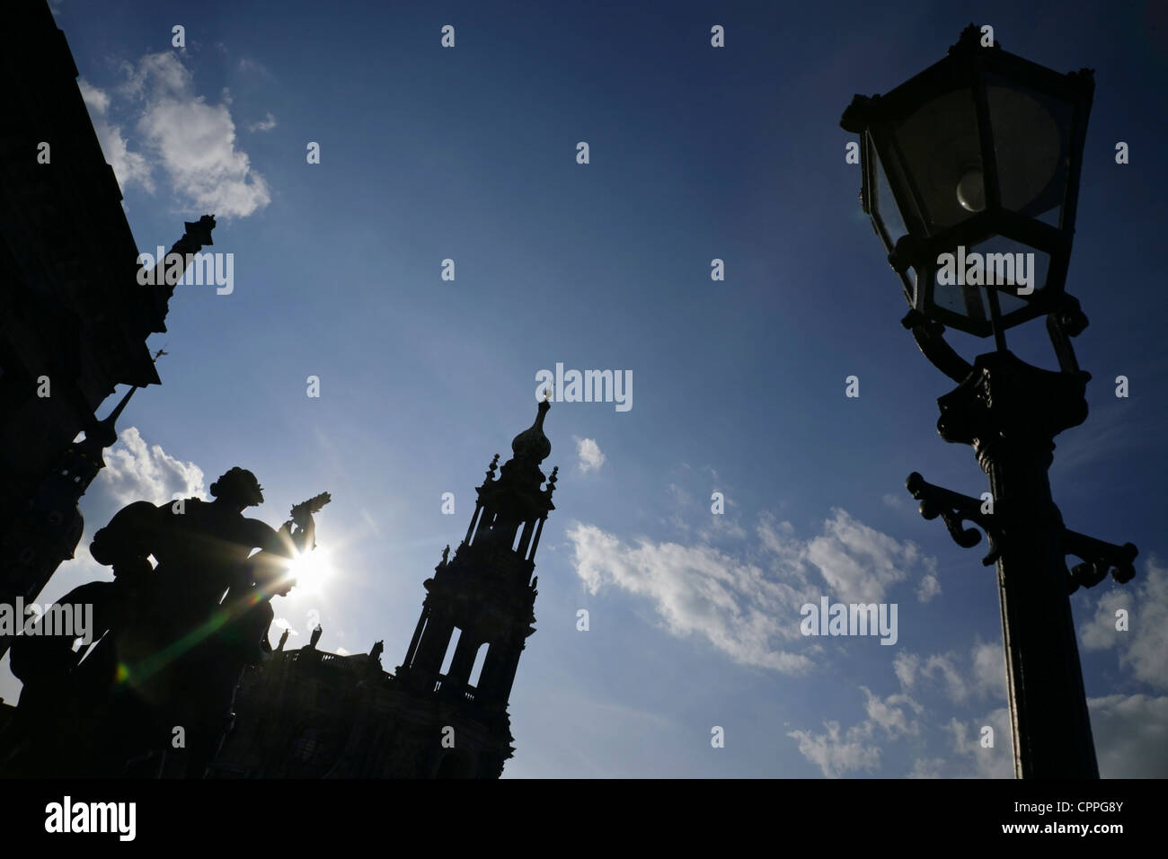 The Hofkirche from Bruhl Terrace, known as the Balcony of Europe ...