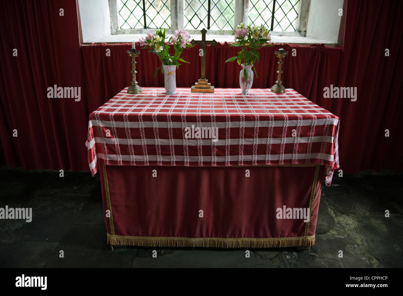 Simple altar at St David's Church remote and only accessible by walking ...